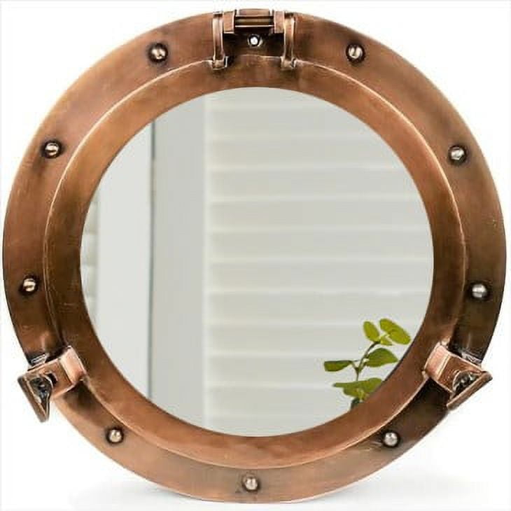 Elite Store Wall Mounted Nautical Porthole Mirror & Windows (17 inch ...
