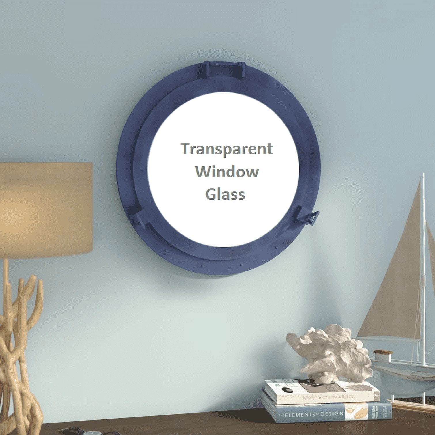 Elite Store Wall Mounted Nautical Porthole Mirror & Windows (24 inch ...