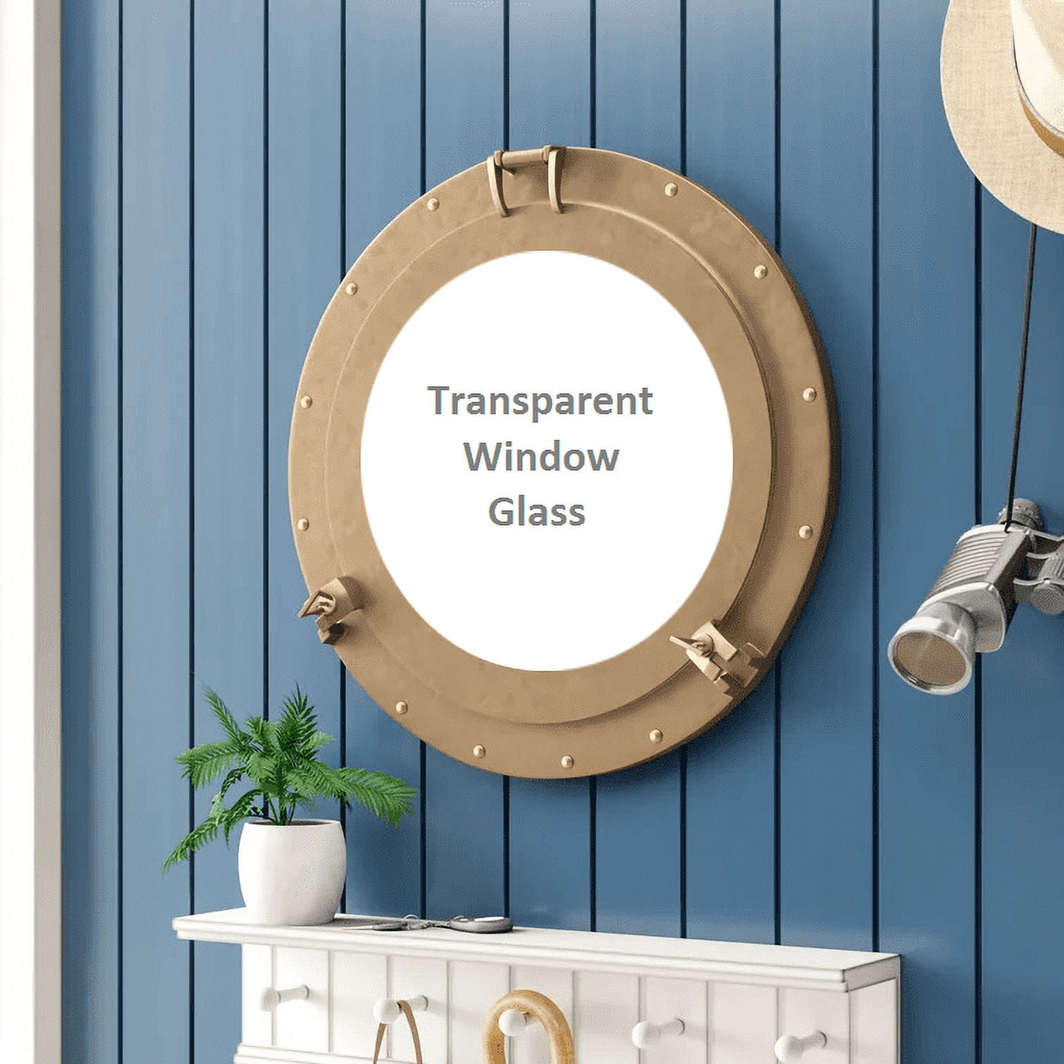 Elite Store Wall Mounted Nautical Porthole Mirror & Windows (30 inch ...