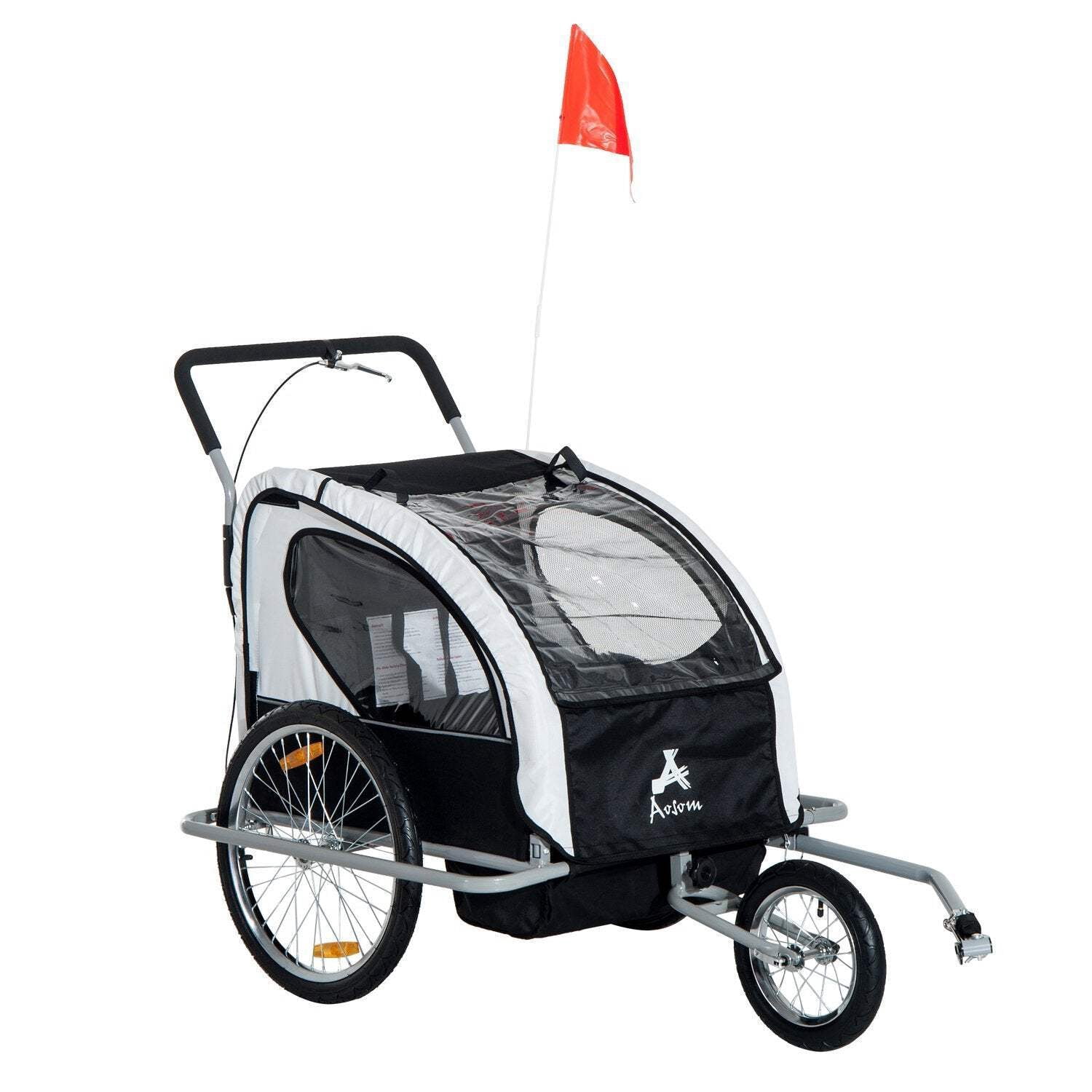Elite Three Wheel Bike Trailer For Kids Bicycle Cart For Two Children ...