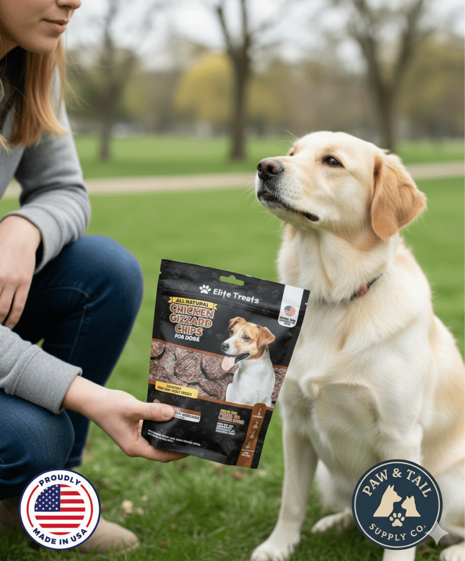 Elite Treats Chicken Gizzard Chips Dog Treats Perfect Training Treats 6 ...