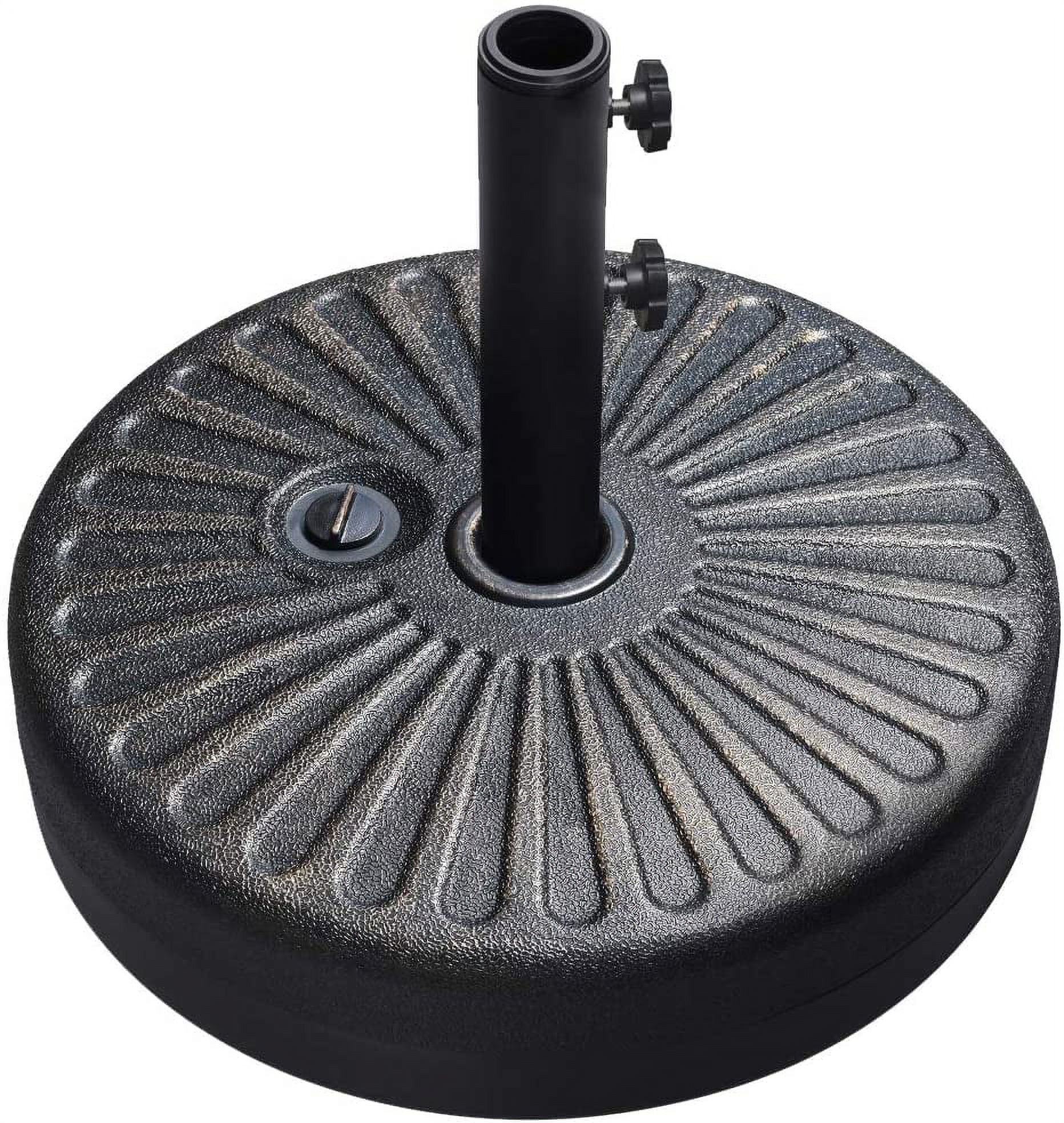 Elite Outdoor Patio Umbrella Base, Water & Sand Filled Stand with Hand ...
