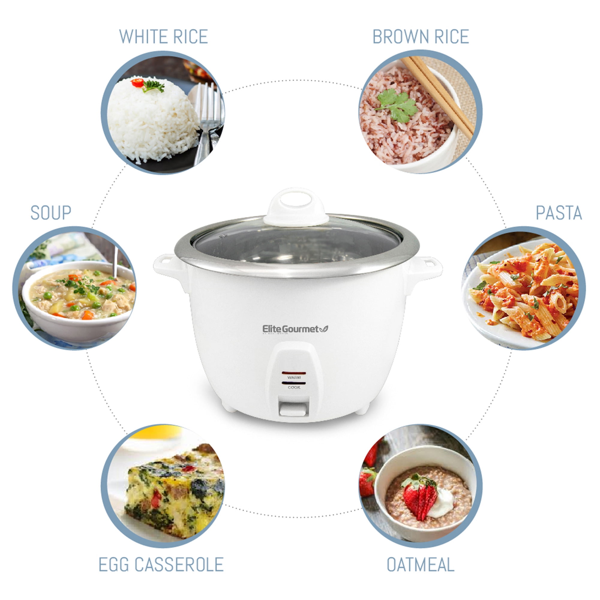 Elite ERC-2010 10-Cup Rice Cooker with Stainless Steel Pot - Walmart.com