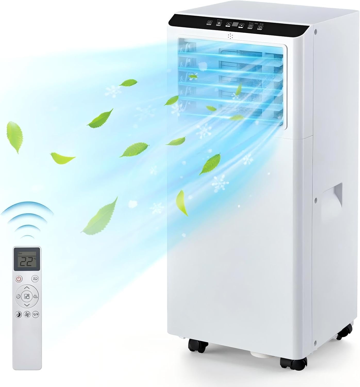 EliteEdge 8000 BTU Portable Air Conditioner, 3-in-1 AC Unit with Fan ...
