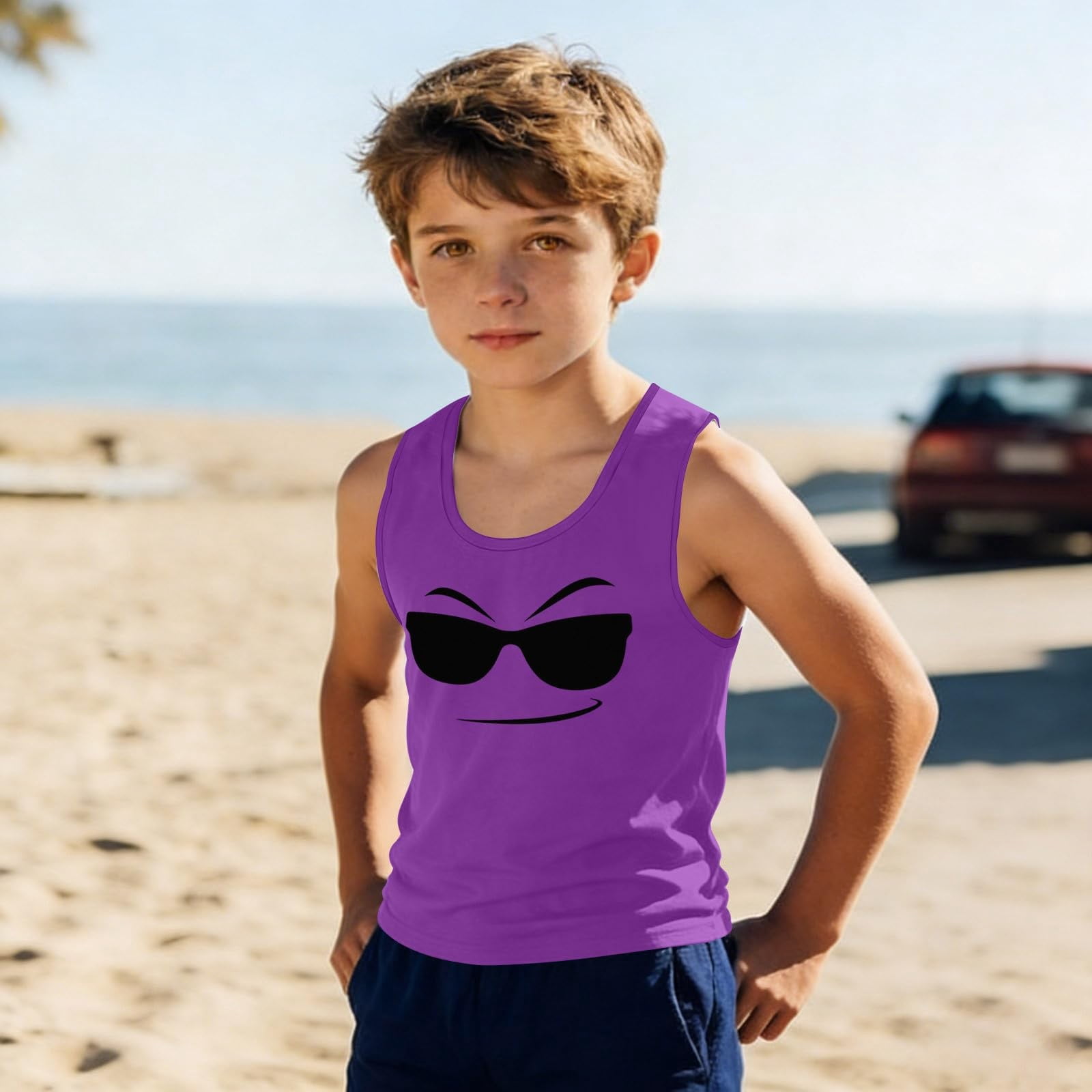 EliteGoogv Big Boys Girls Unisex Vest Sleeveless Collared Tank Top ...