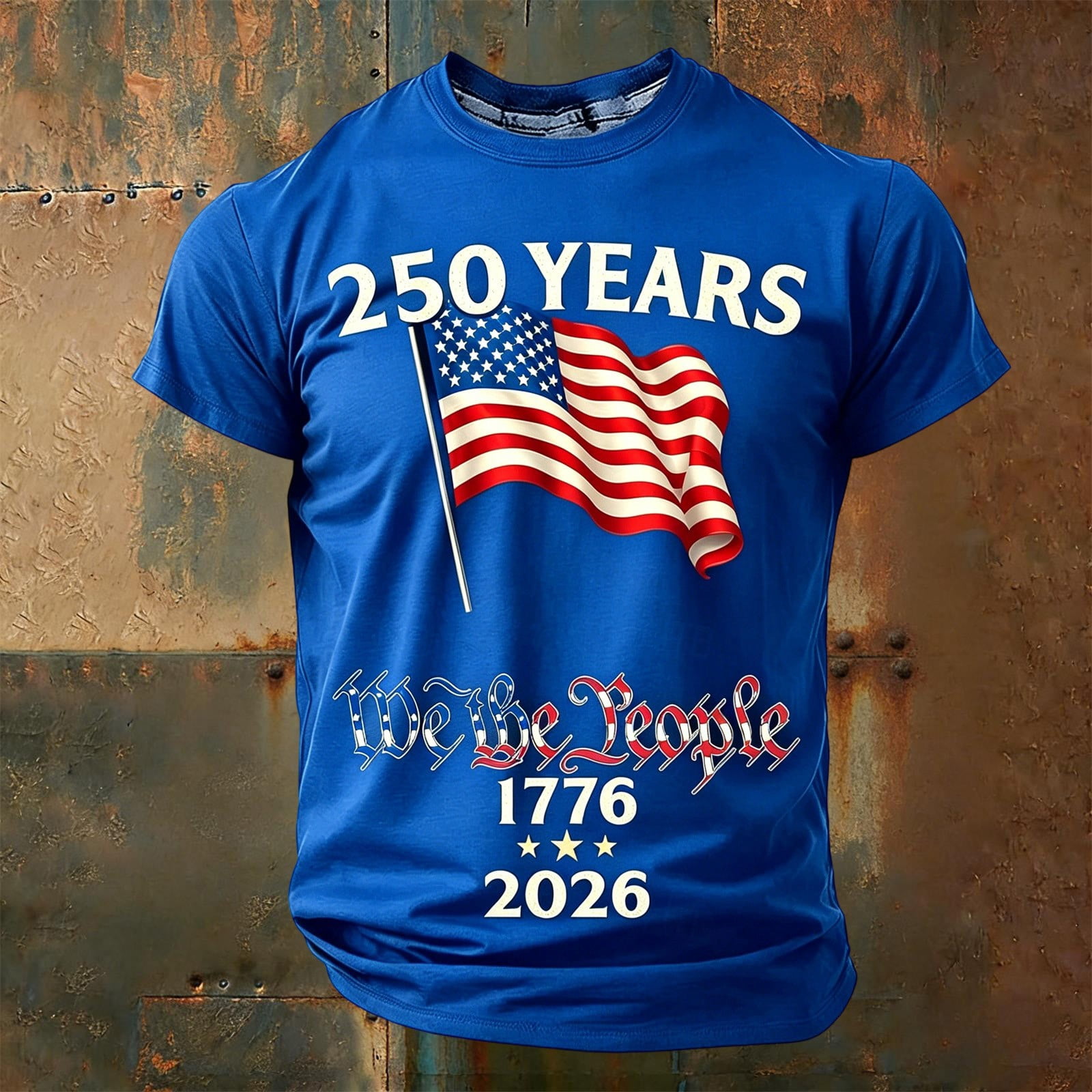 EliteGoogv Big Boys T-shirt Short Sleeve Crew Neck Tops Patriotic 250th ...