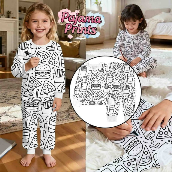 EliteGoogv Boy Girls Coloring Fall Spring Clothes set With Markers Christmas Diy Long Sleeve ...