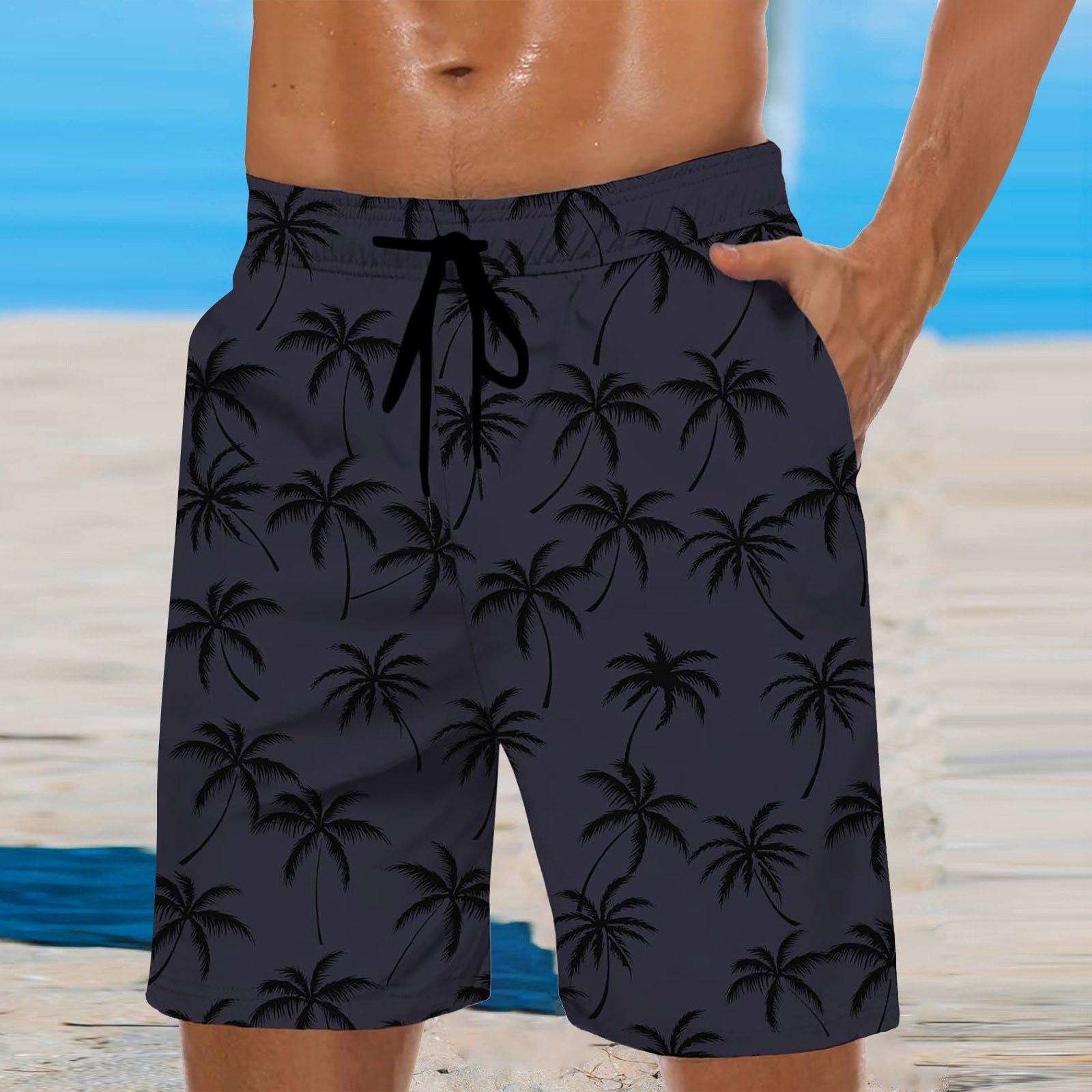 EliteGoogv Fun Hawaii Print Shorts For Men's Shorts Loose Fit ...