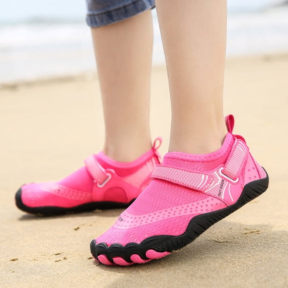 EliteGoogv Girls Water Shoes Five Finger Barefoot Beach Hiking Water ...