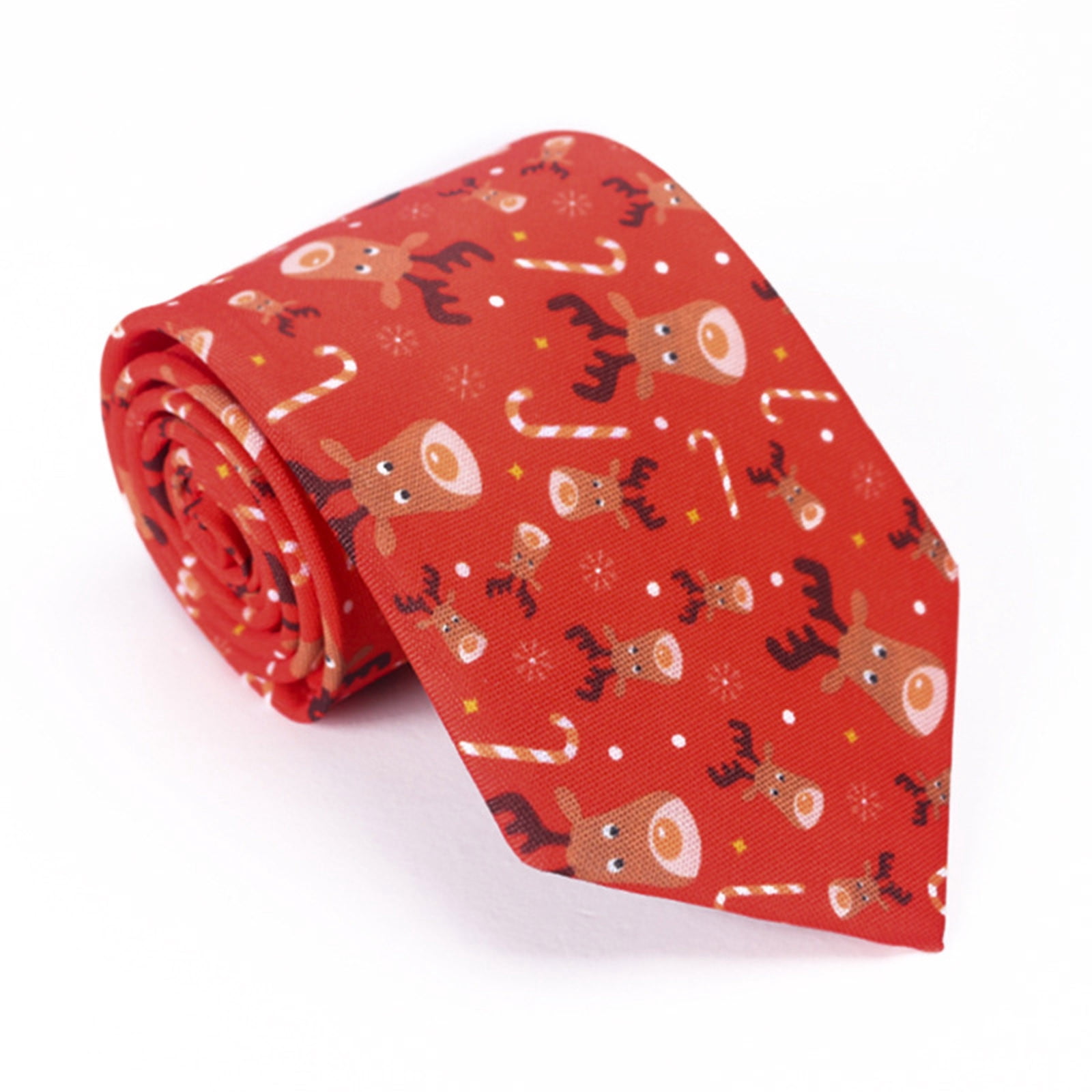 EliteGoogv Mens Christmas Necktie Festive Santa Snowman Reindeer Print ...