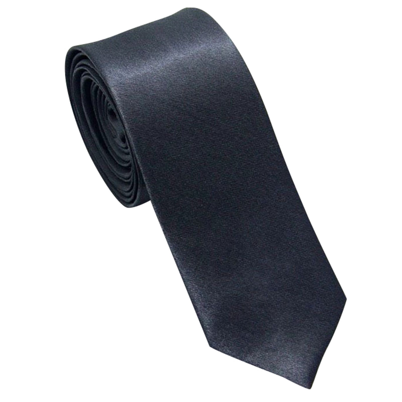 EliteGoogv Mens Solid Color Satin Necktie Classic Plain Smooth Silk ...