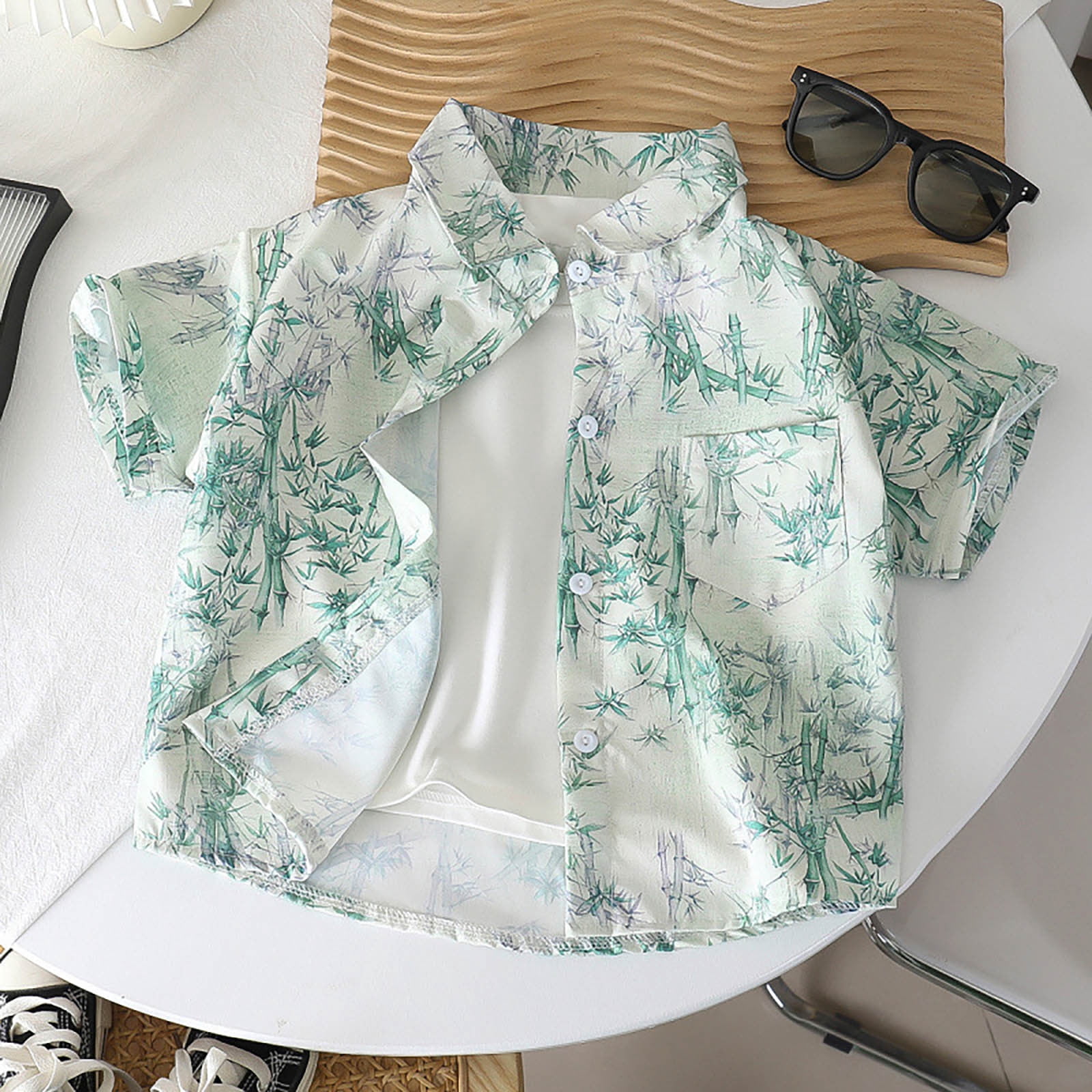 EliteGoogv Unisex Boys Girls Kids T-Shirts Tropical Print Short Sleeve ...