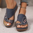 EliteGoogv Womens Wedge Sandals Open Toe Platform Slip On Sandals For ...