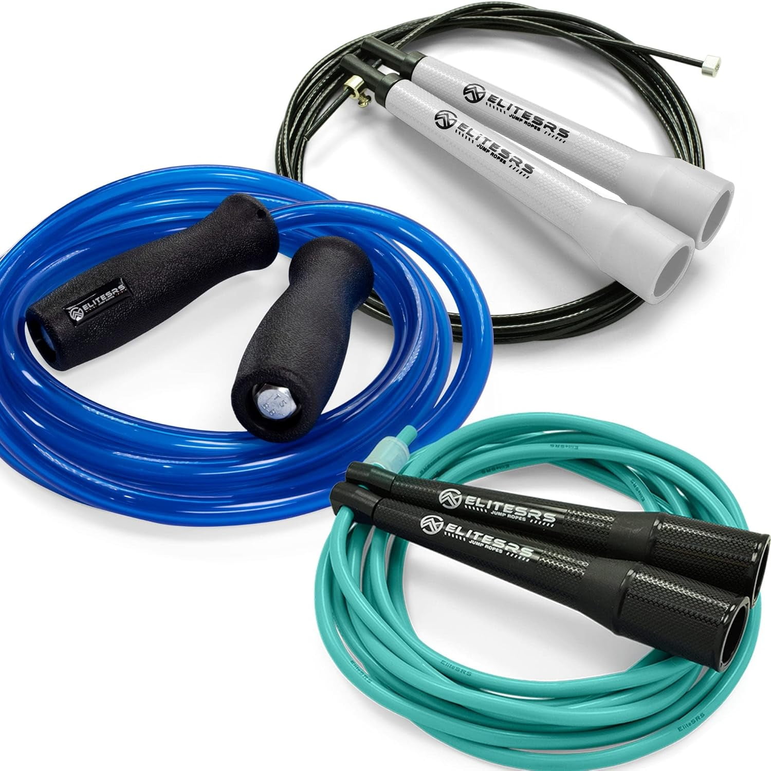 EliteSRS, Adult Jump Ropes for Fitness, Cardio Training Bundle - 3 Jump ...
