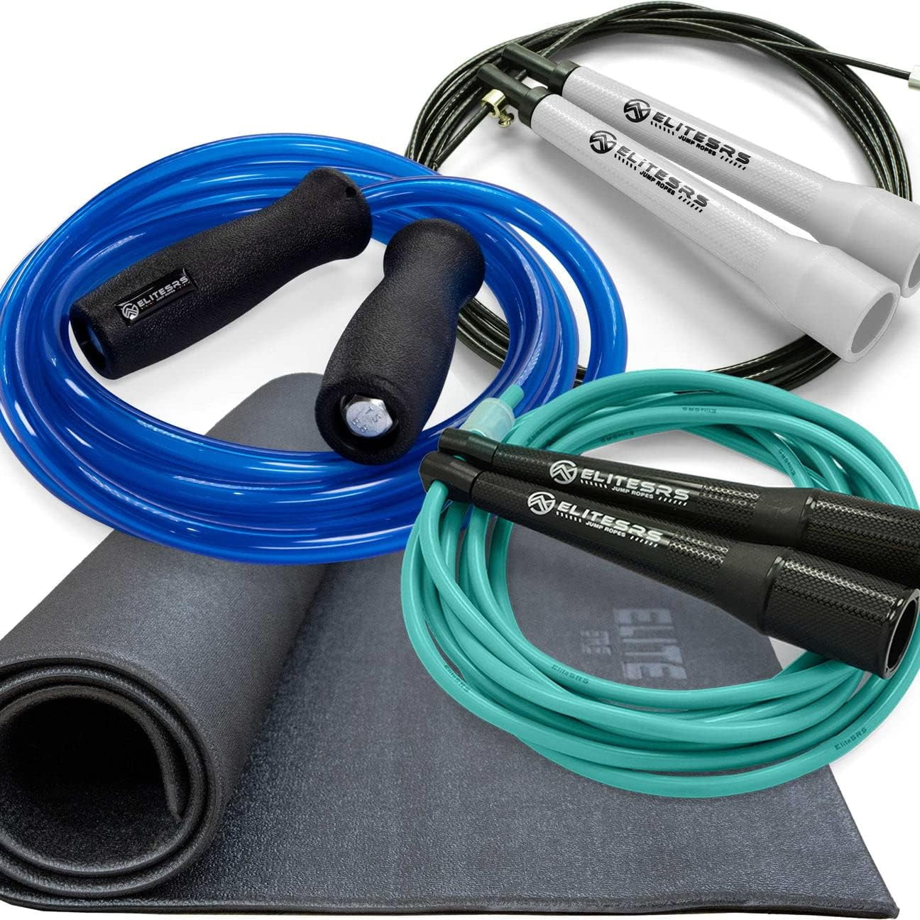 EliteSRS, Adult Jump Ropes for Fitness, Cardio Training Bundle - 3 Jump ...