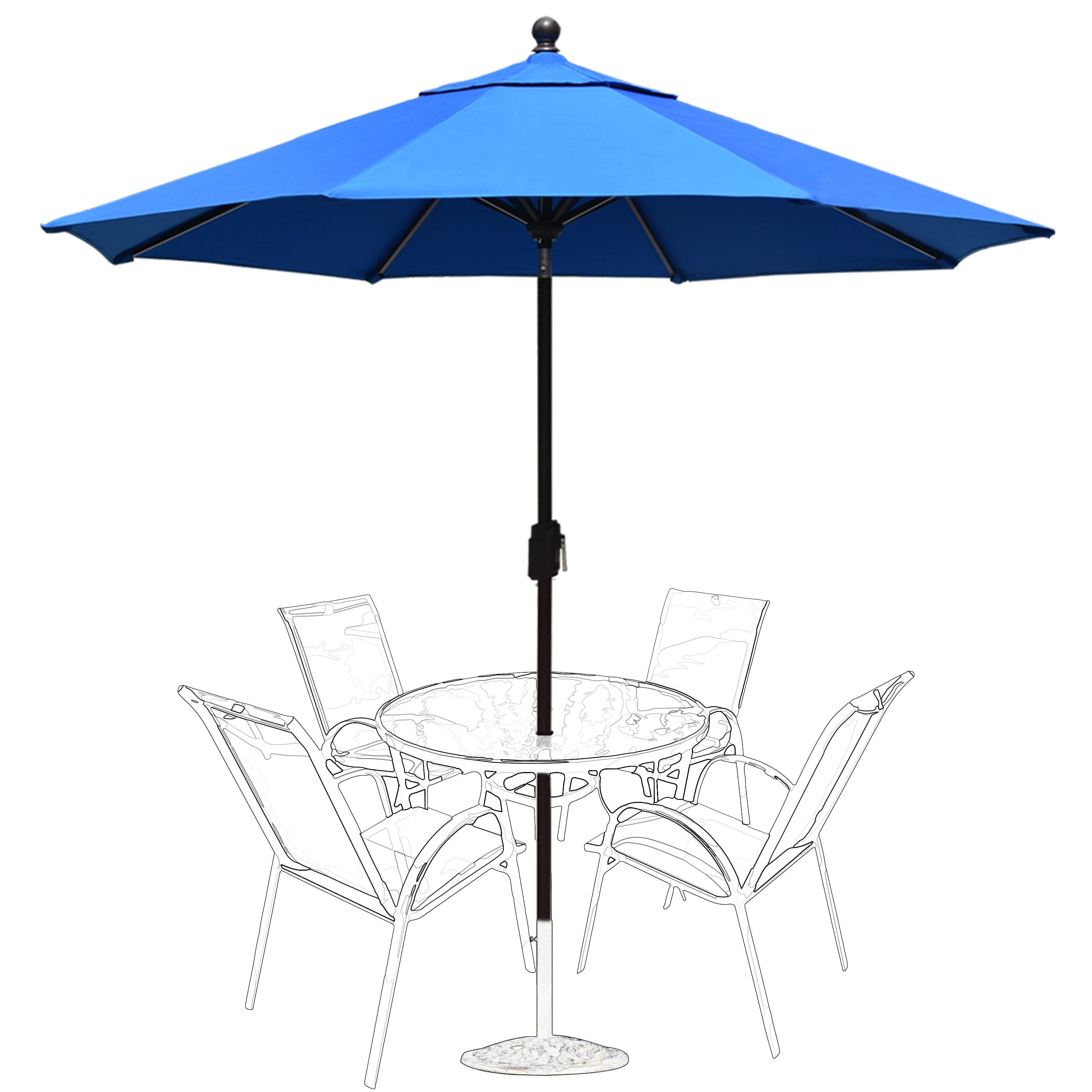 EliteShade 9Ft Market Umbrella Patio Outdoor Table Umbrella with ...