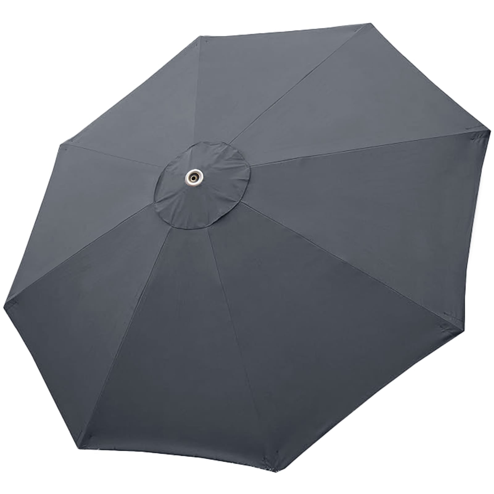 Elite Grey Replacement Canopy for Round 9FT Patio Umbrellas with 8 Ribs ...