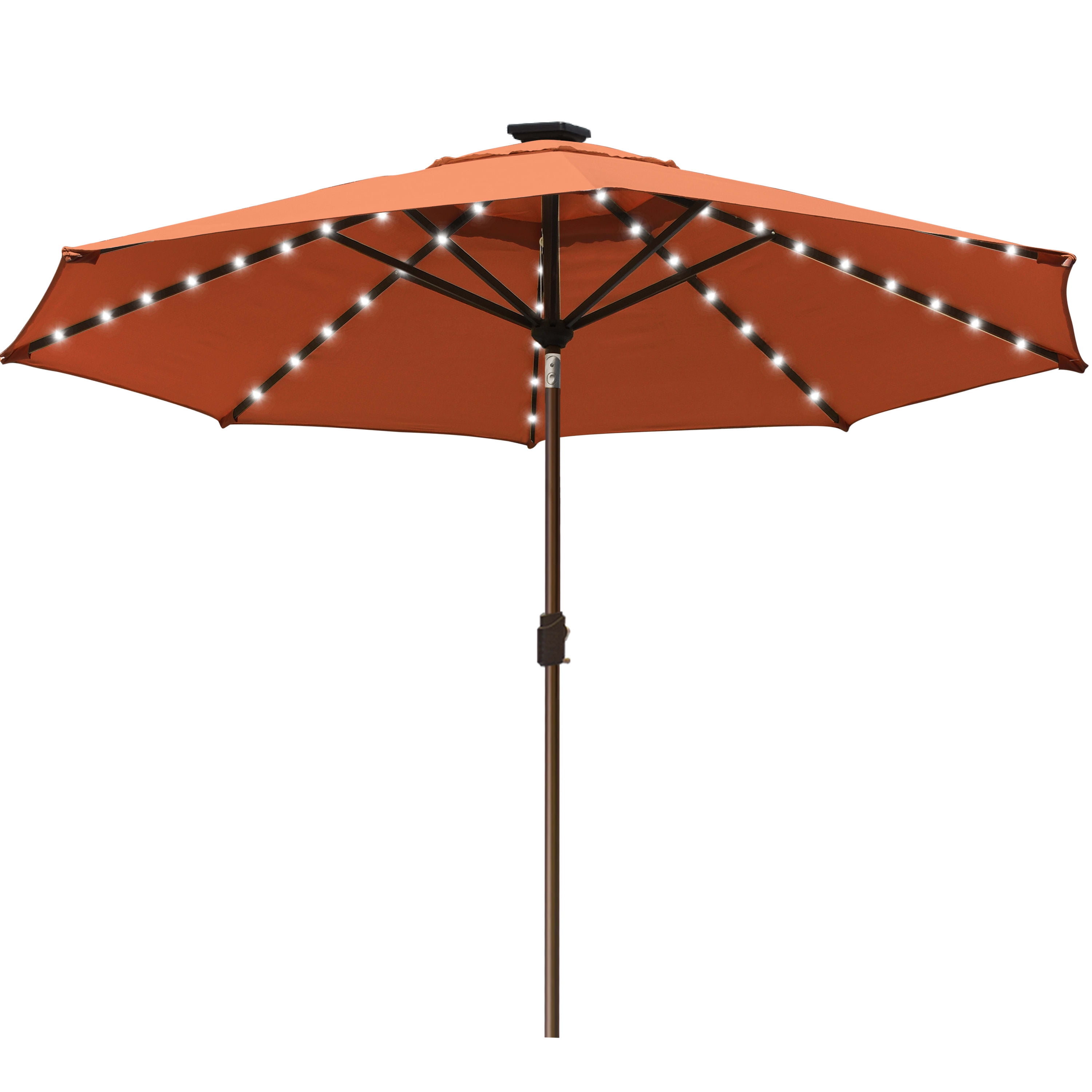 EliteShade Sunbrella Solar Umbrellas 9ft Market Umbrella with 80 LED ...