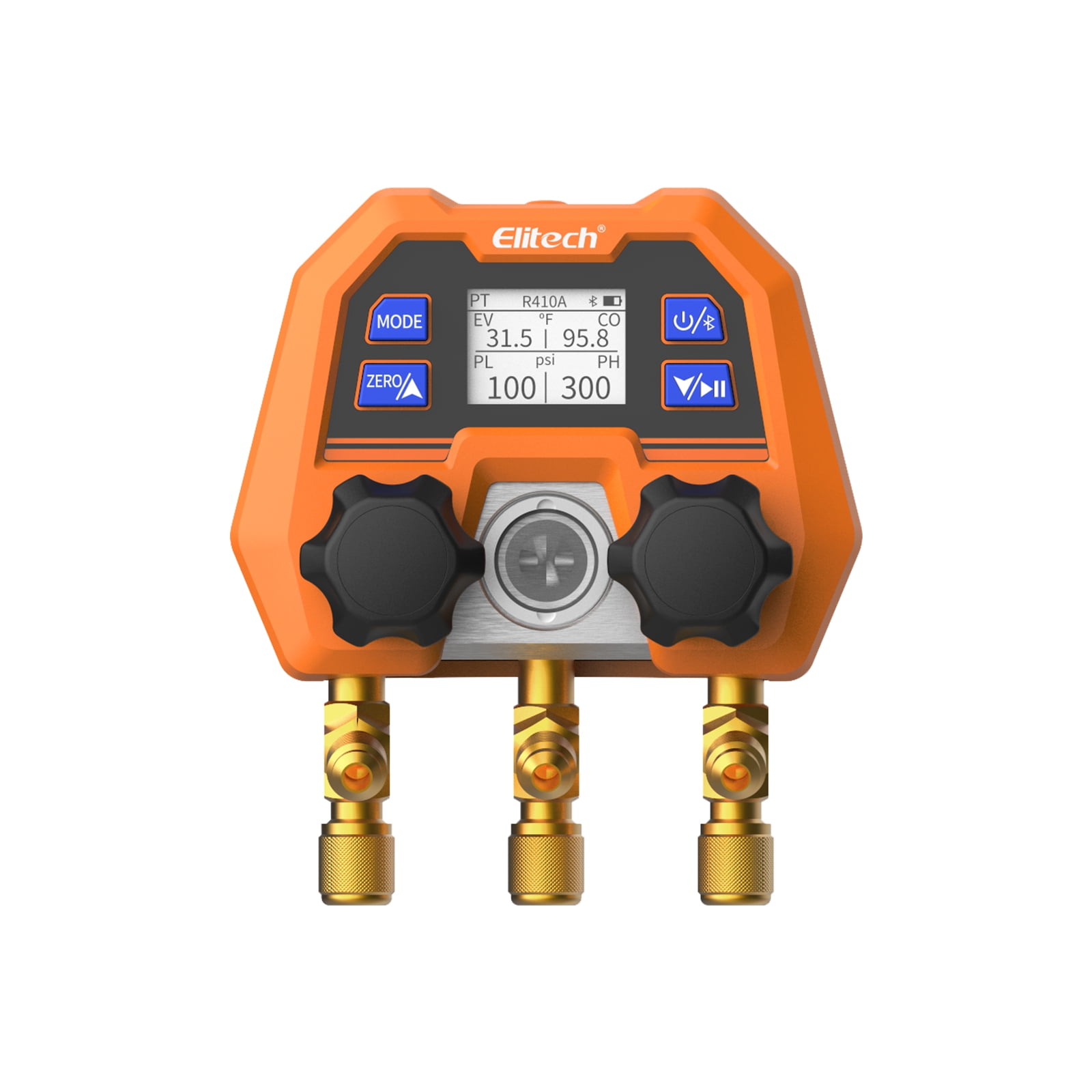 Elitech DMG-4B Digital Manifold Gauge, HVAC A/C Diagnostic for Air ...