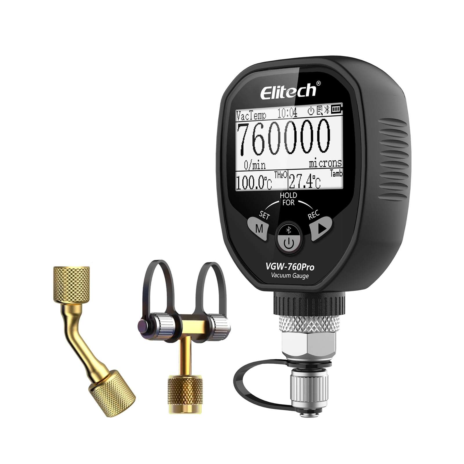 Elitech Full-Range Wireless Digital Micron Vacuum Gauge, Offline ...