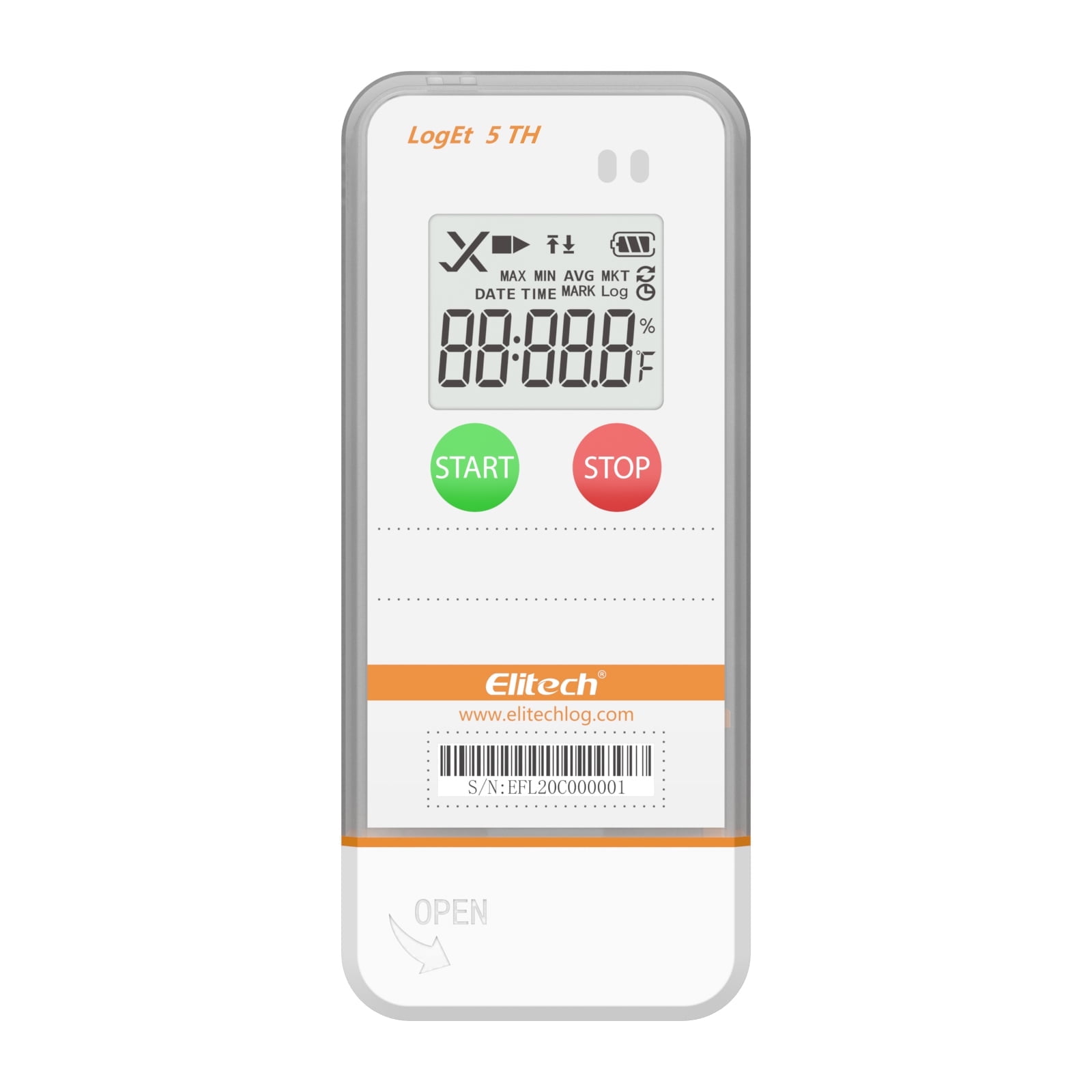 Elitech Refrigerator Thermometer LogEt5TH USB Digital Temperature ...