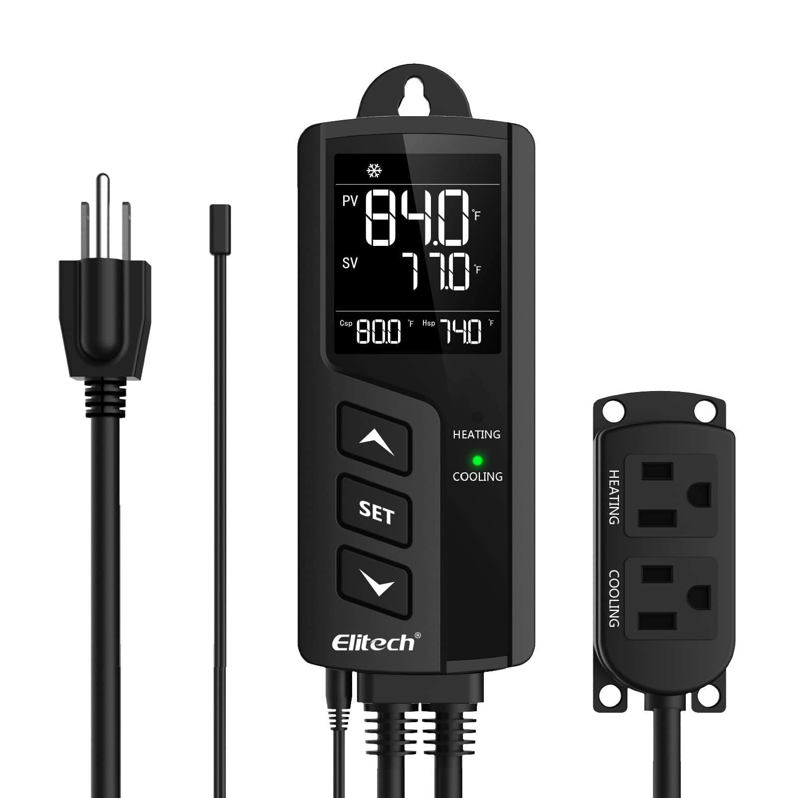 Elitech STC-1000Pro Digital Temperature Controller 1100W, 110V, 10A for ...