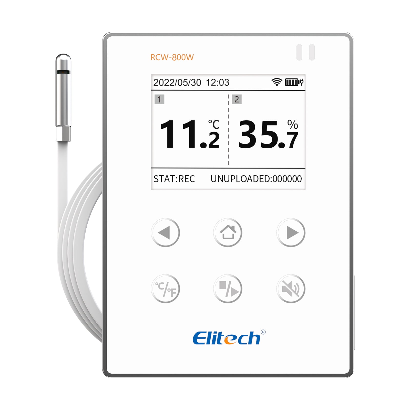 Elitech Wireless Digital Data Logger RCW-800W-THE(-40~176℉) Remote Real ...
