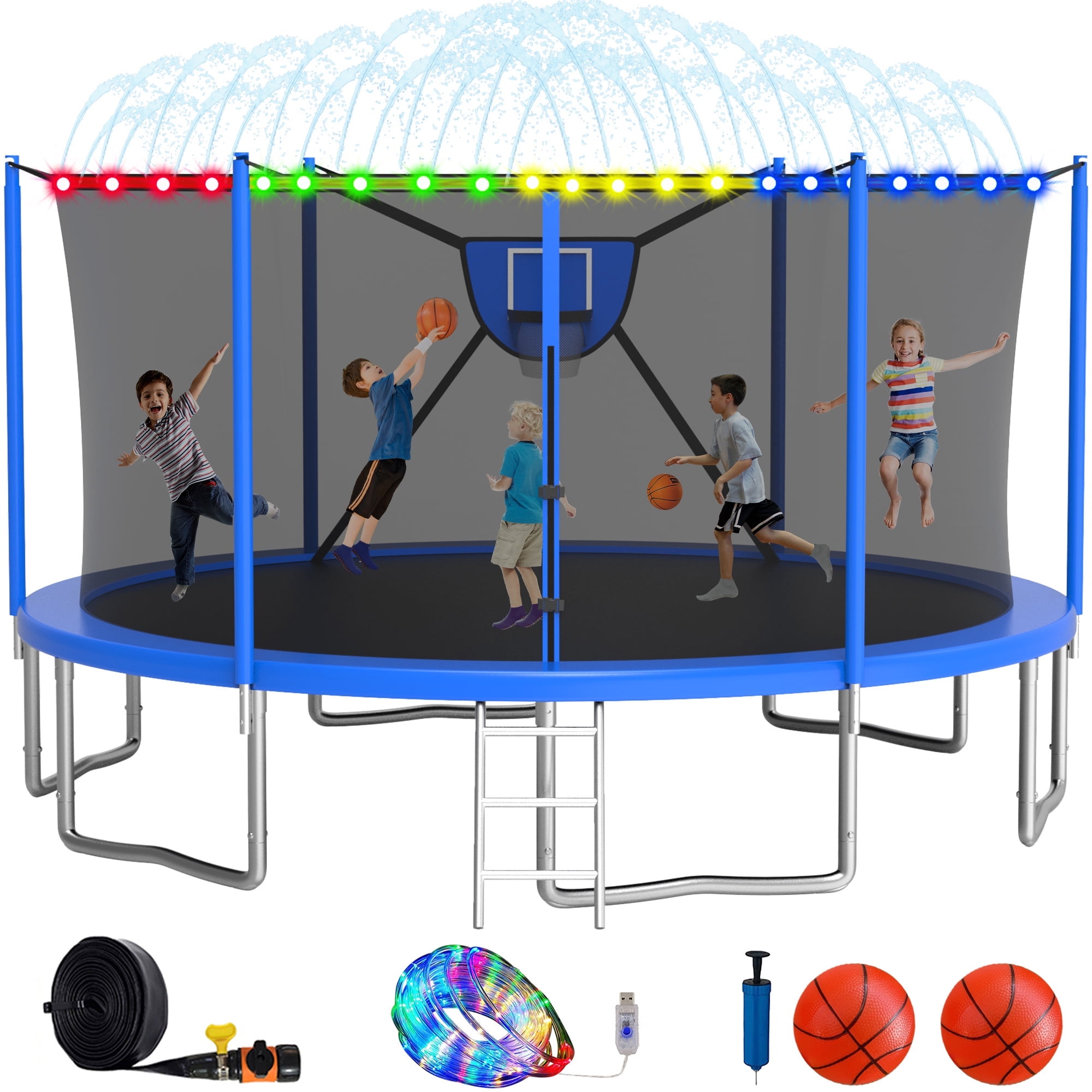 Elitezip 2025 Upgrade 1500LBS Outdoor Trampoline for Kids and Adults ...