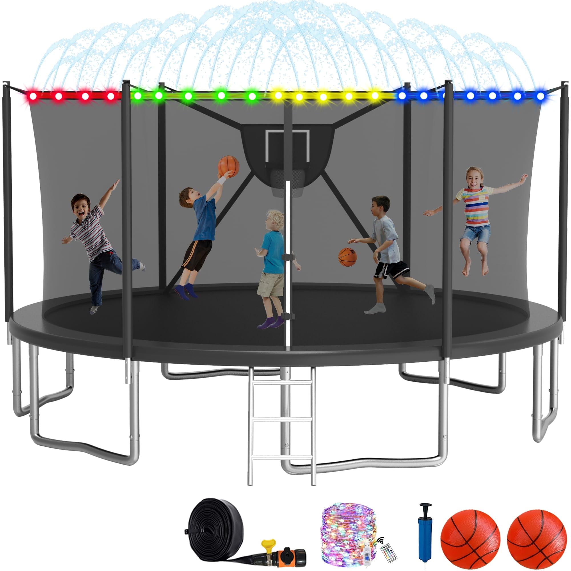Elitezip 2025 Upgrade 16FT 1500LBS Outdoor Trampoline for Kids and ...