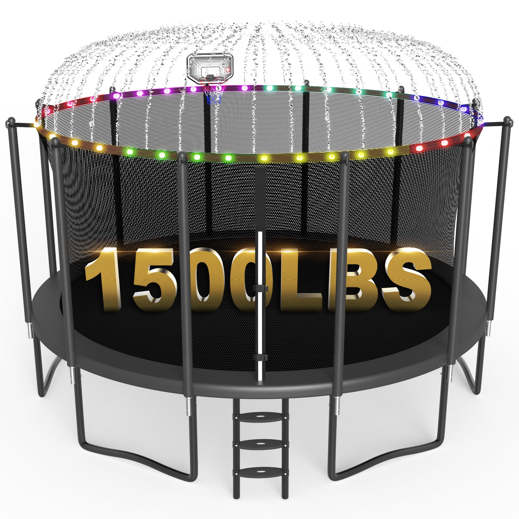 XMIKA 15FT 16FT Trampolines for 8-9 Kids Adults, 1500LBS Trampoline ...