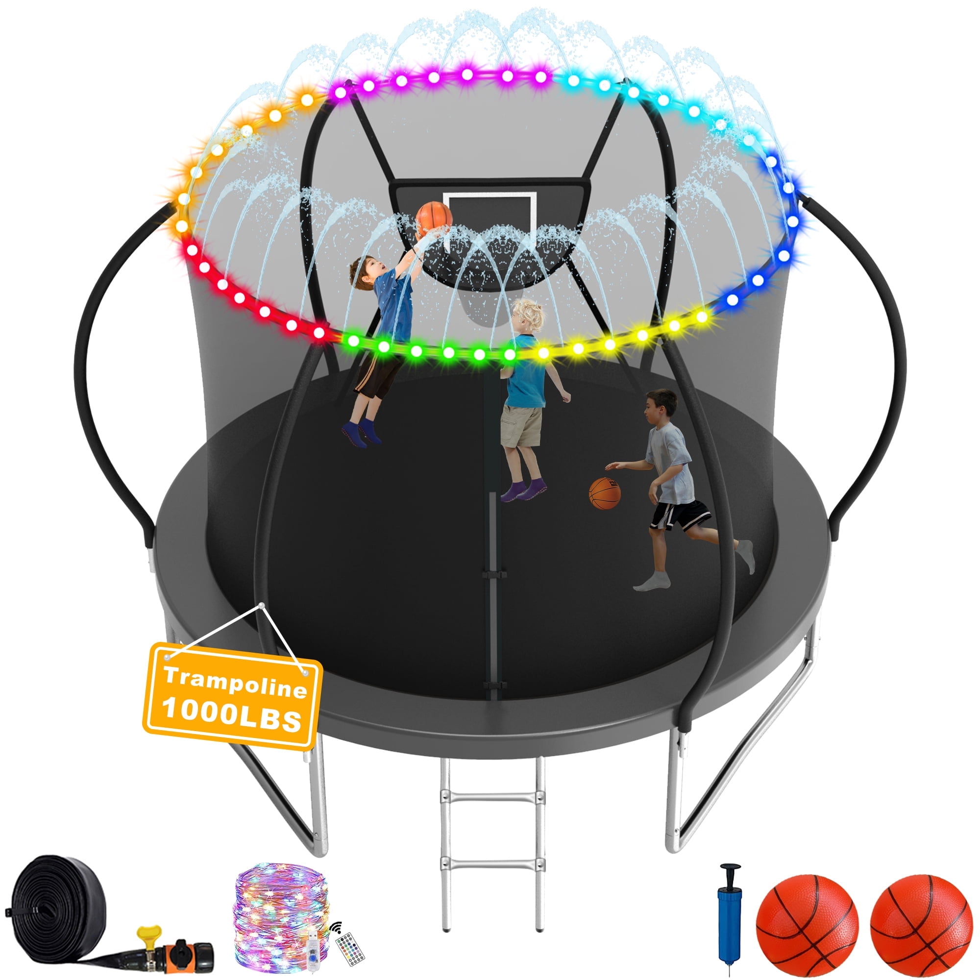 Elitezip 800LBS Trampoline for Adults and Kids, 8FT Trampoline with ...