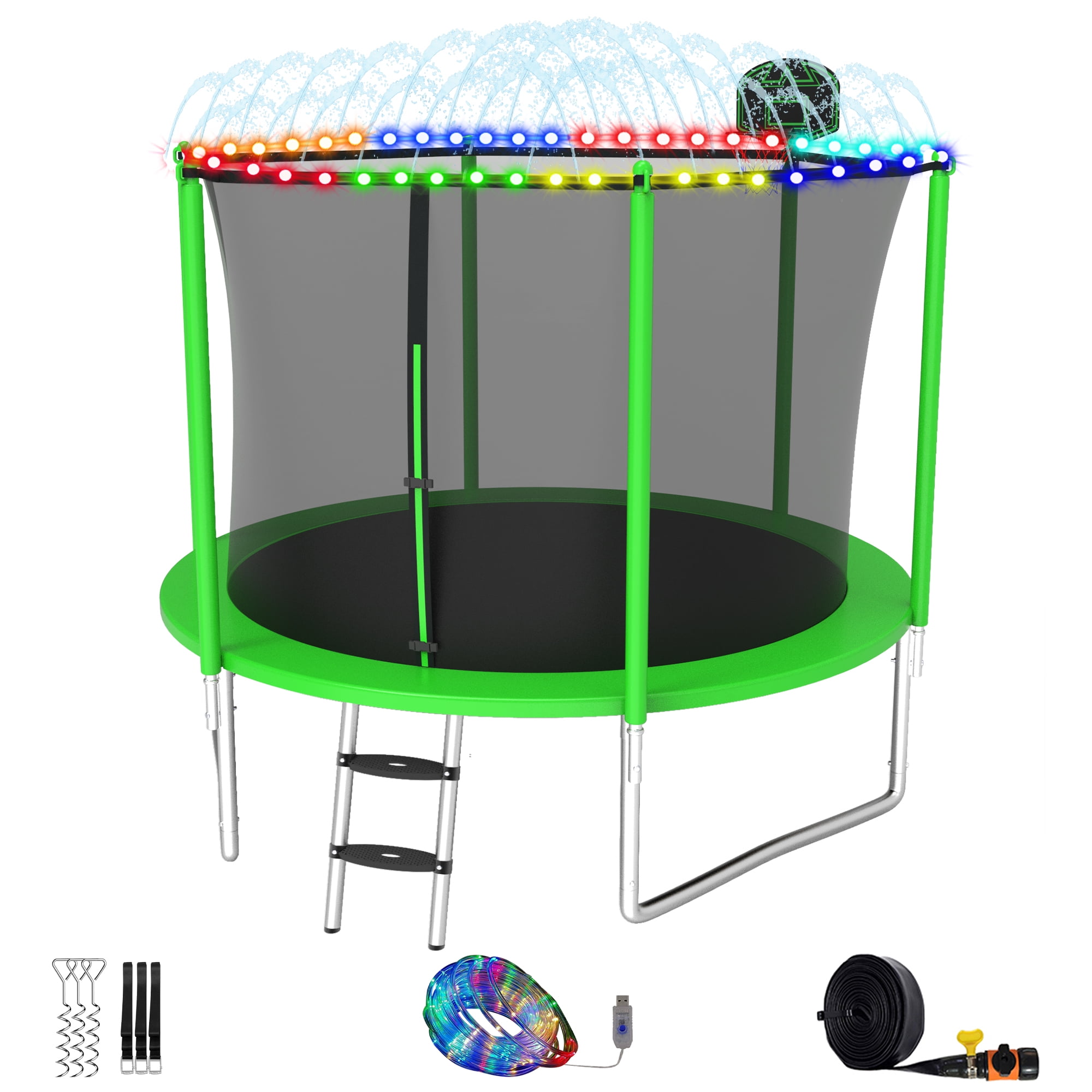 Elitezip 8FT Trampolines for Kids, 800LBS Trampolines with Enclosure ...