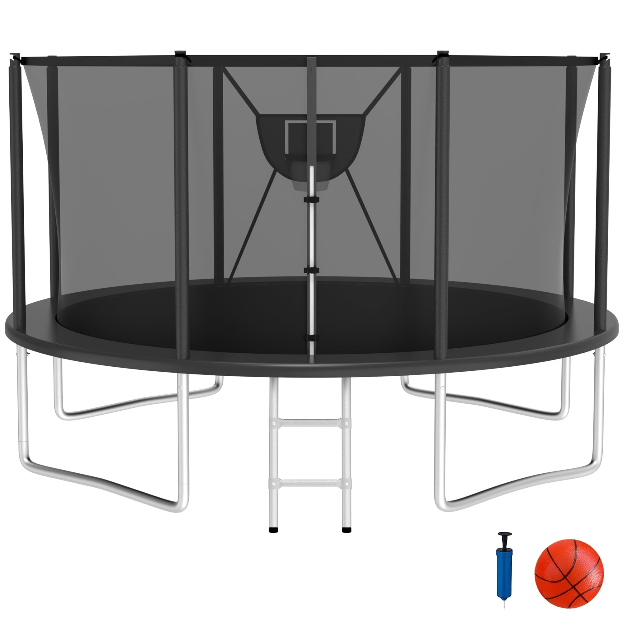 Elitezip Outdoor Trampoline 12FT, Trampolines with Safety Enclosure Net ...
