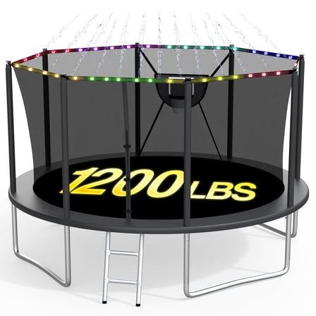 Springfree 13’x13’ Square Trampoline with Enclosure and Accessories ...