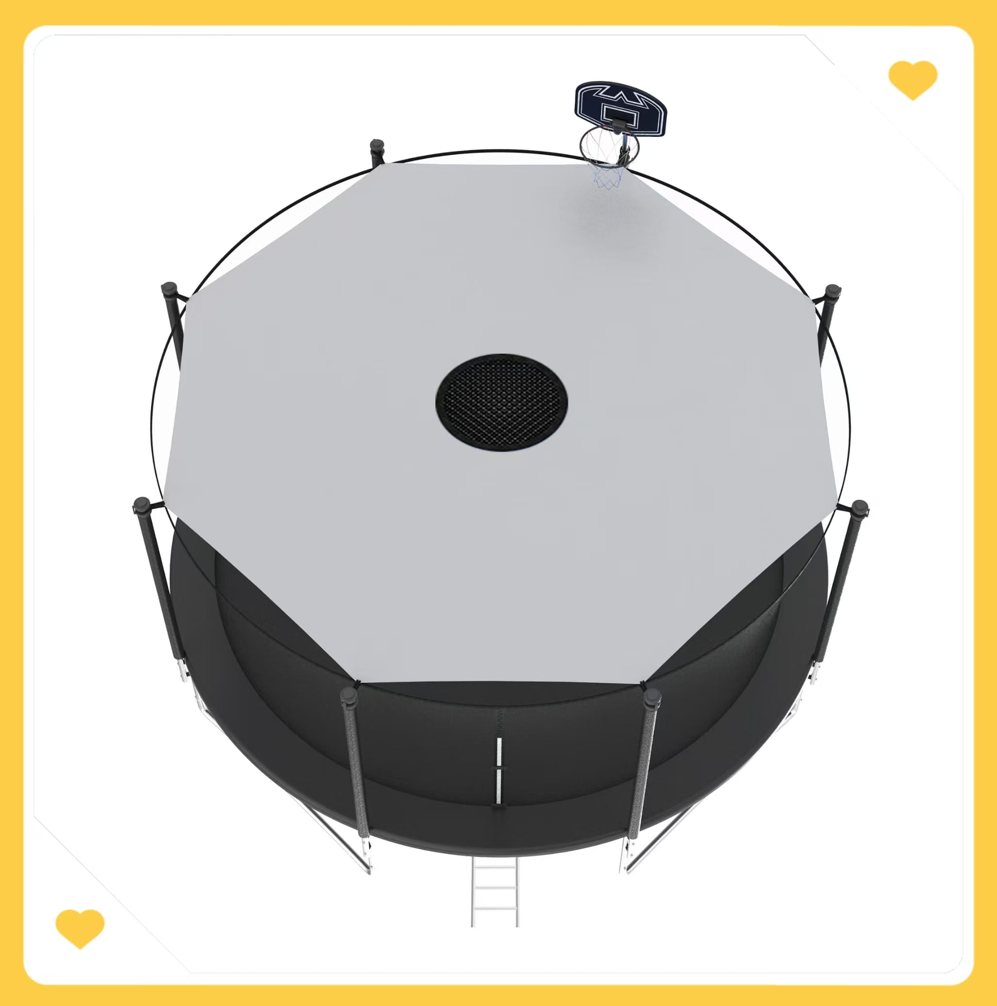 Elitezip Trampoline Shade Cover, 14FT Sun Protection for 8 Poles 14 FT ...