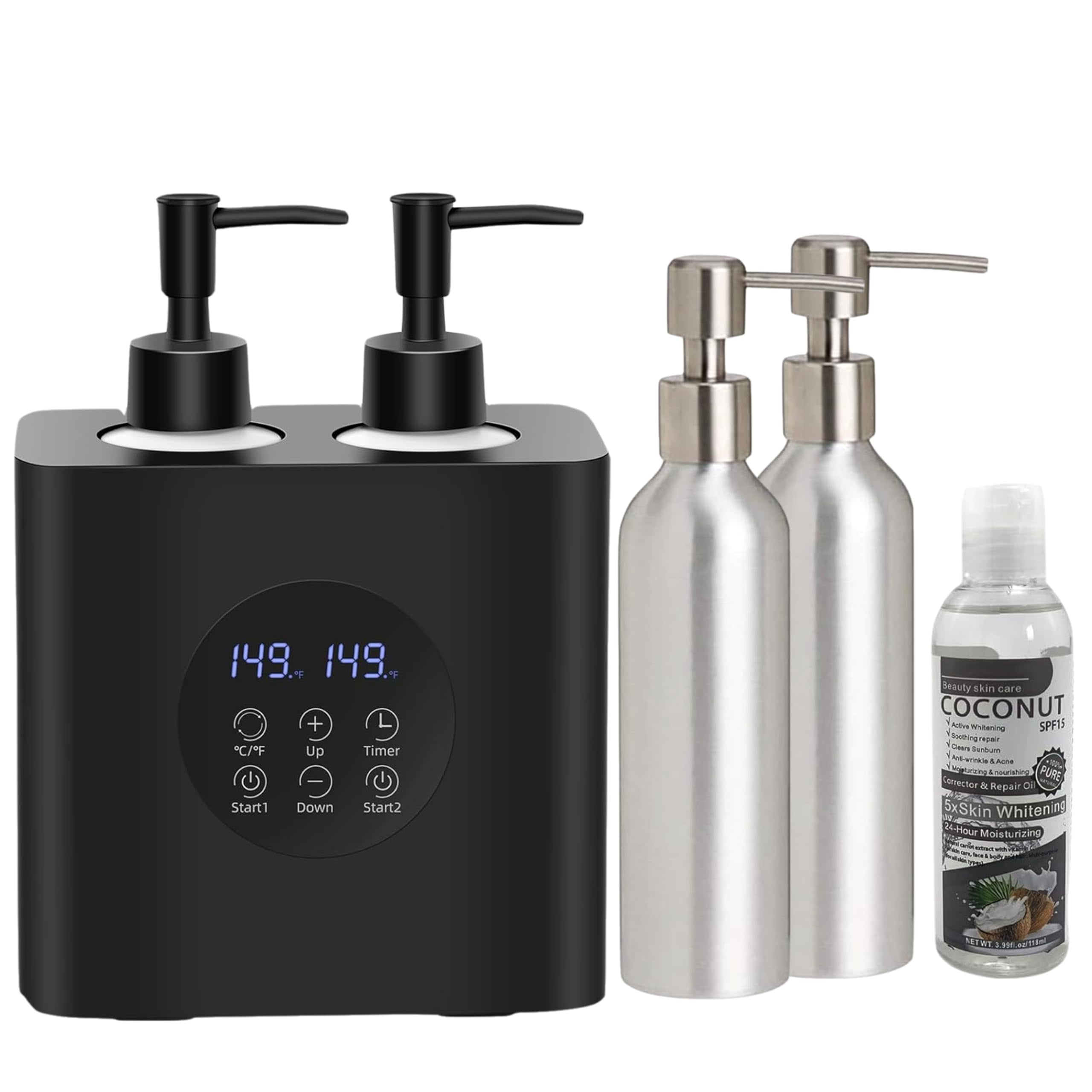 Elitzia Dual Bottle Massage Oil Warmer Smart Touch Control Lotion ...