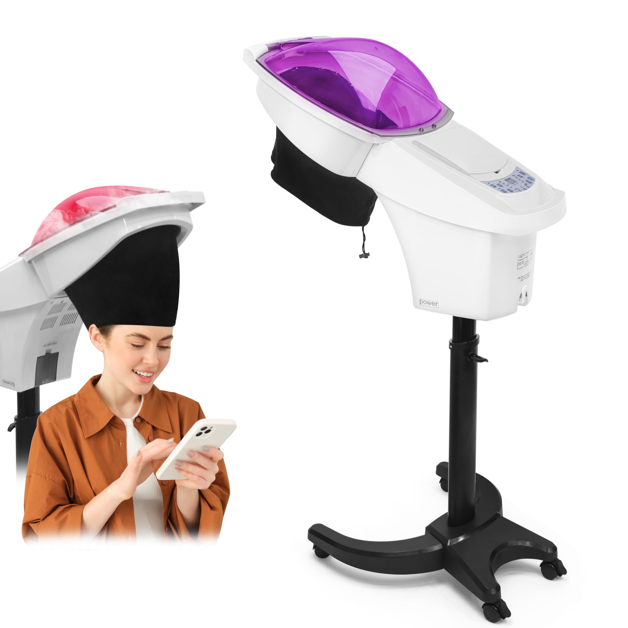 Elitzia Professional Hair Steamer for Salon 7 Color Hair Steamer for ...
