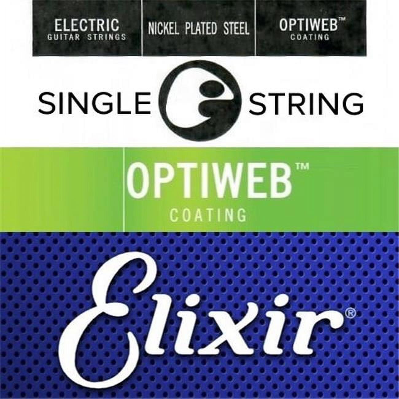 Elixir 16242-U 0.042 Gauge Single Electric Guitar String with Optiweb Coating - Pack of 4 ...