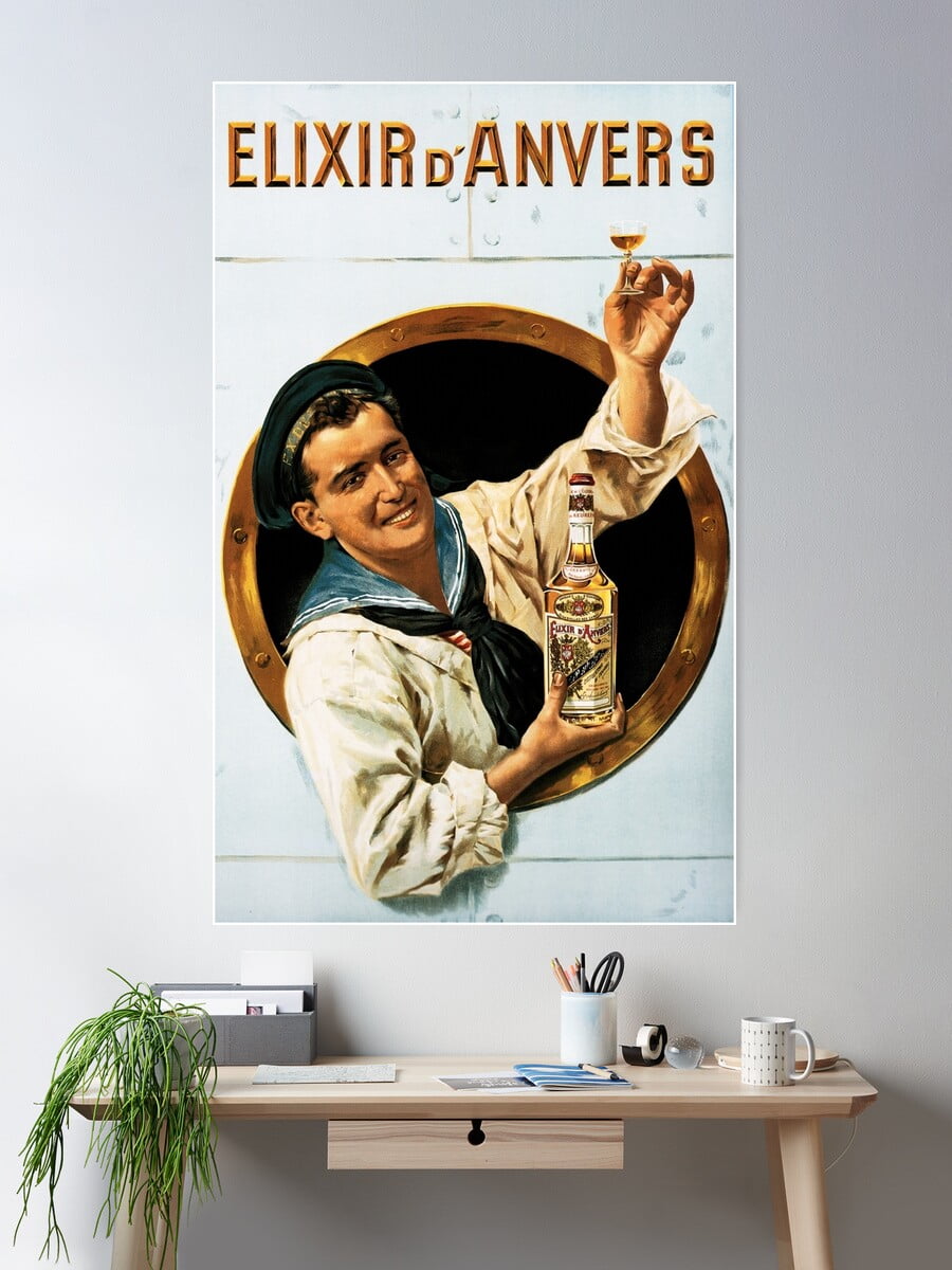 Elixir D' Anvers Liqueur Sailors Choice Vintage Belgian Alcoholic ...