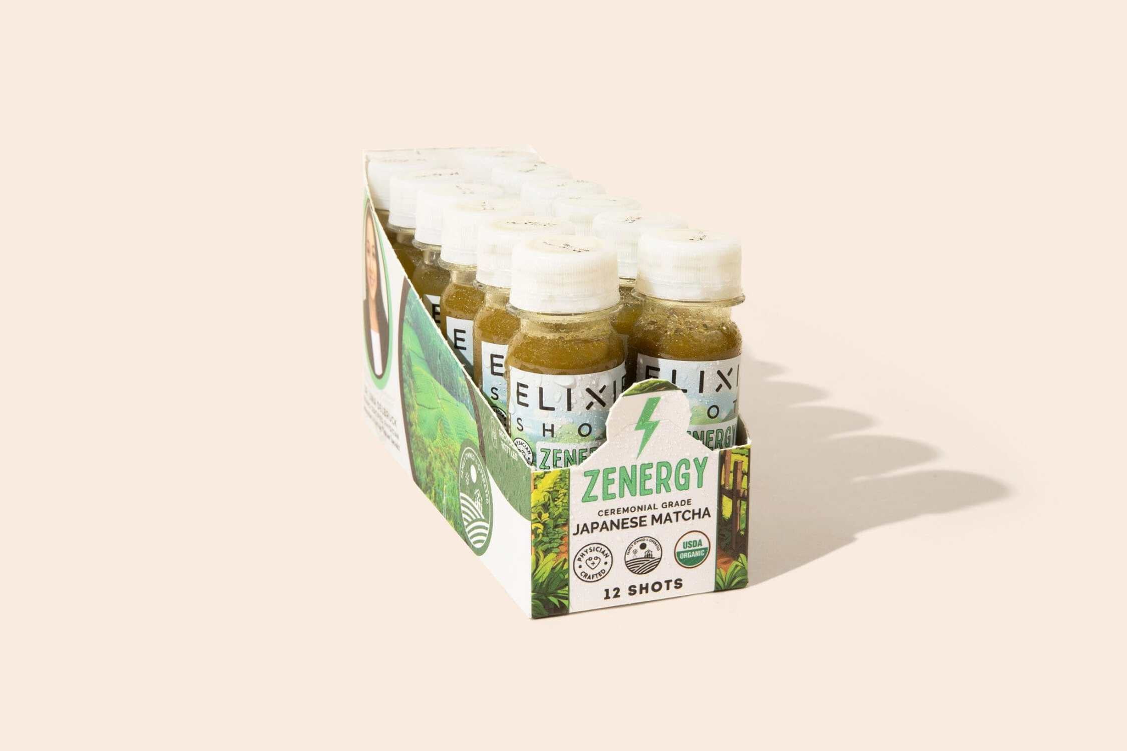 Elixir Shots Zenergy Shot (12 Pack) Zenergy Wellness Shot with 100% ...