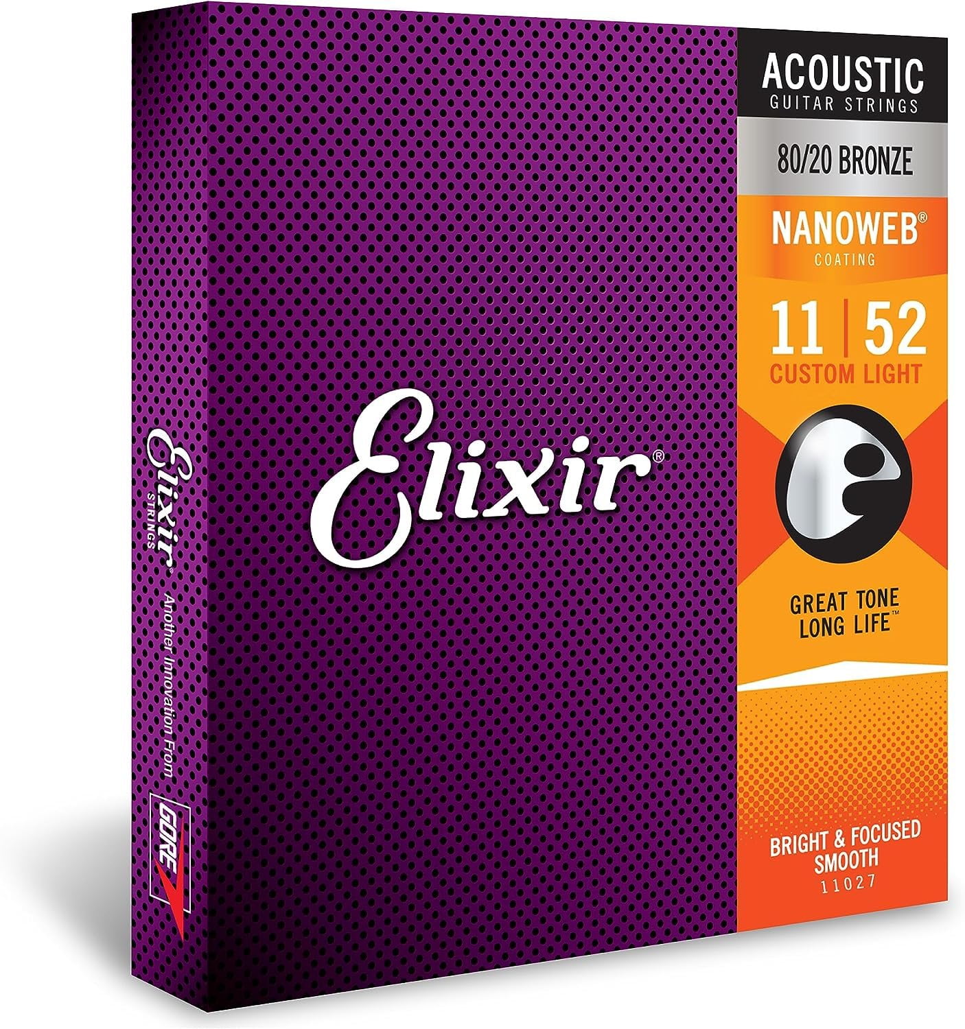 Elixir Strings - Acoustic 80/20 Bronze with NANOWEB Coating - Elixir ...