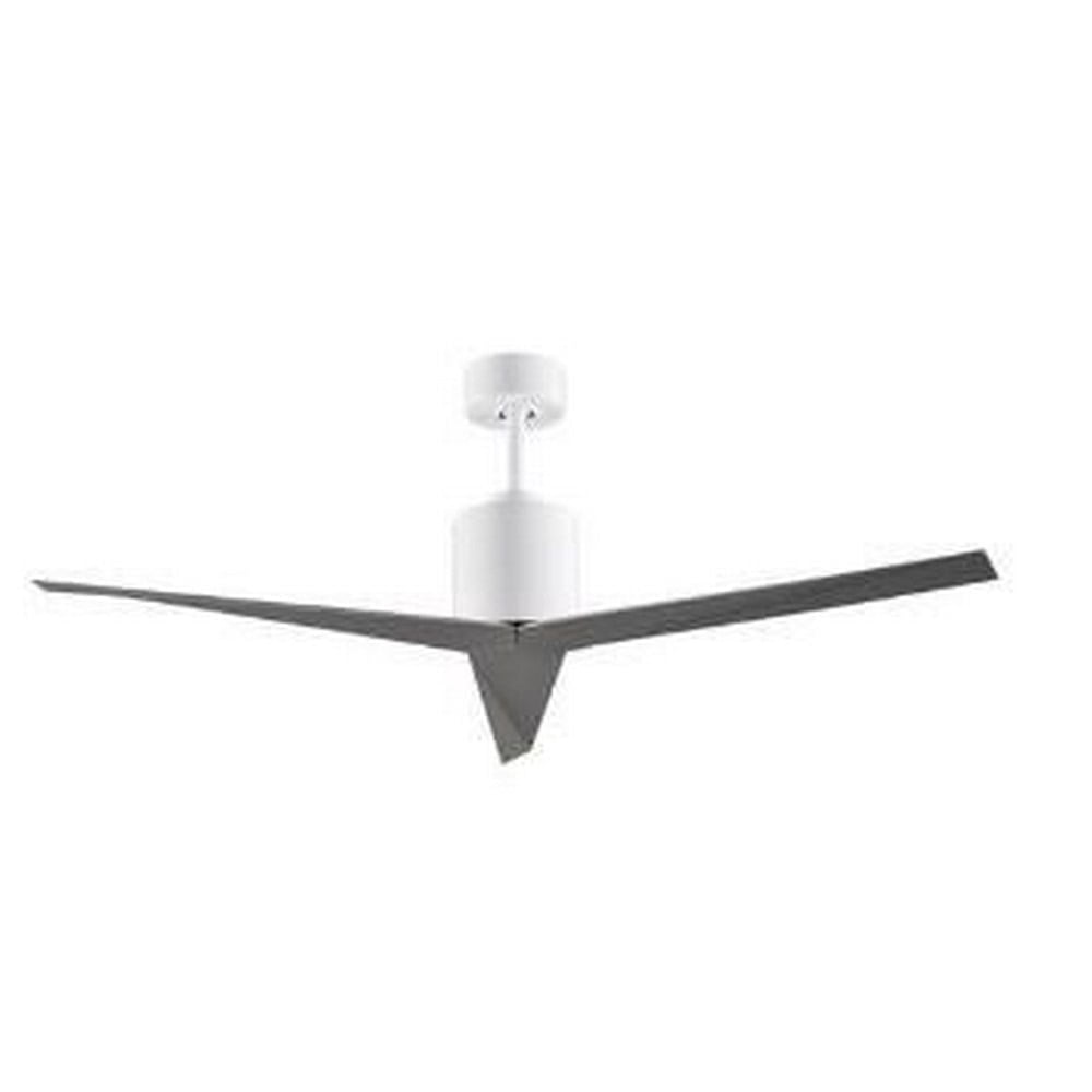 Eliza 3-blade paddle fan in Gloss White finish with brushed nickel all ...