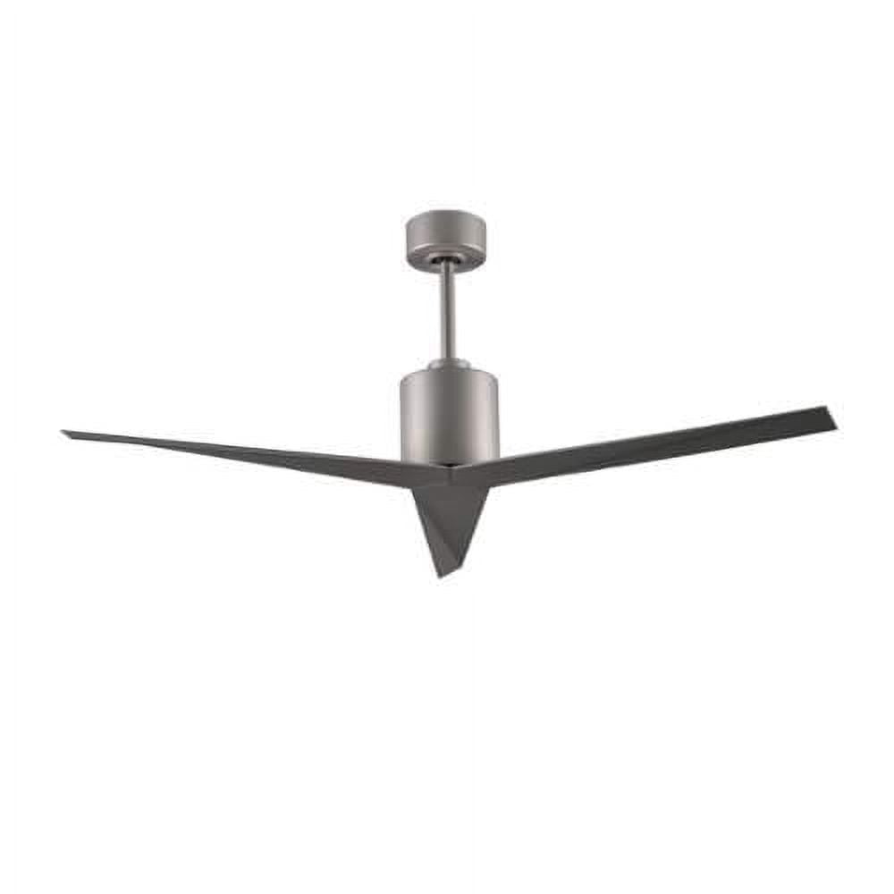 Eliza-H 3-blade ceiling mount paddle fan in Brushed Nickel finish with ...