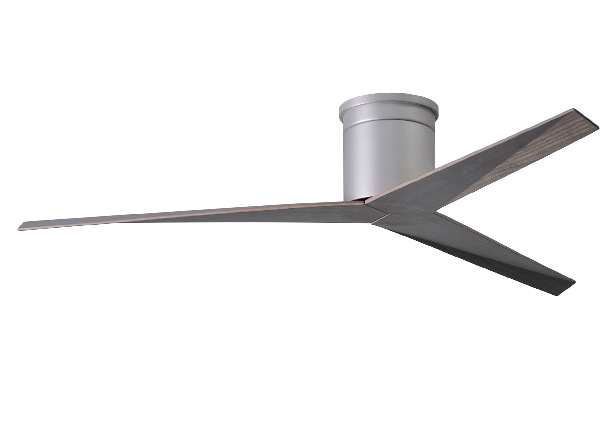 Eliza-H 3-blade ceiling mount paddle fan in Brushed Nickel finish with ...