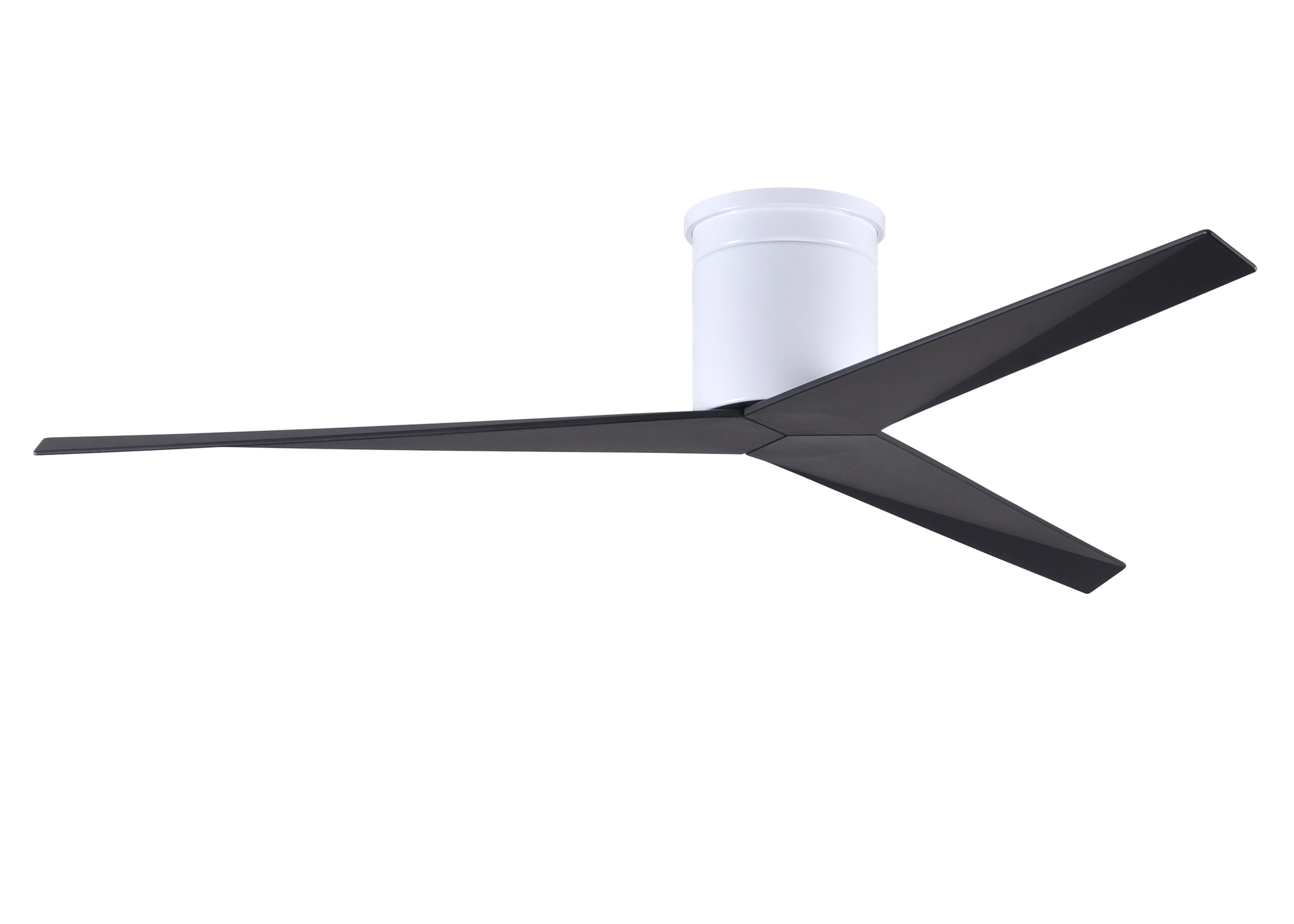 Eliza-H 3-blade ceiling mount paddle fan in Gloss White finish with ...