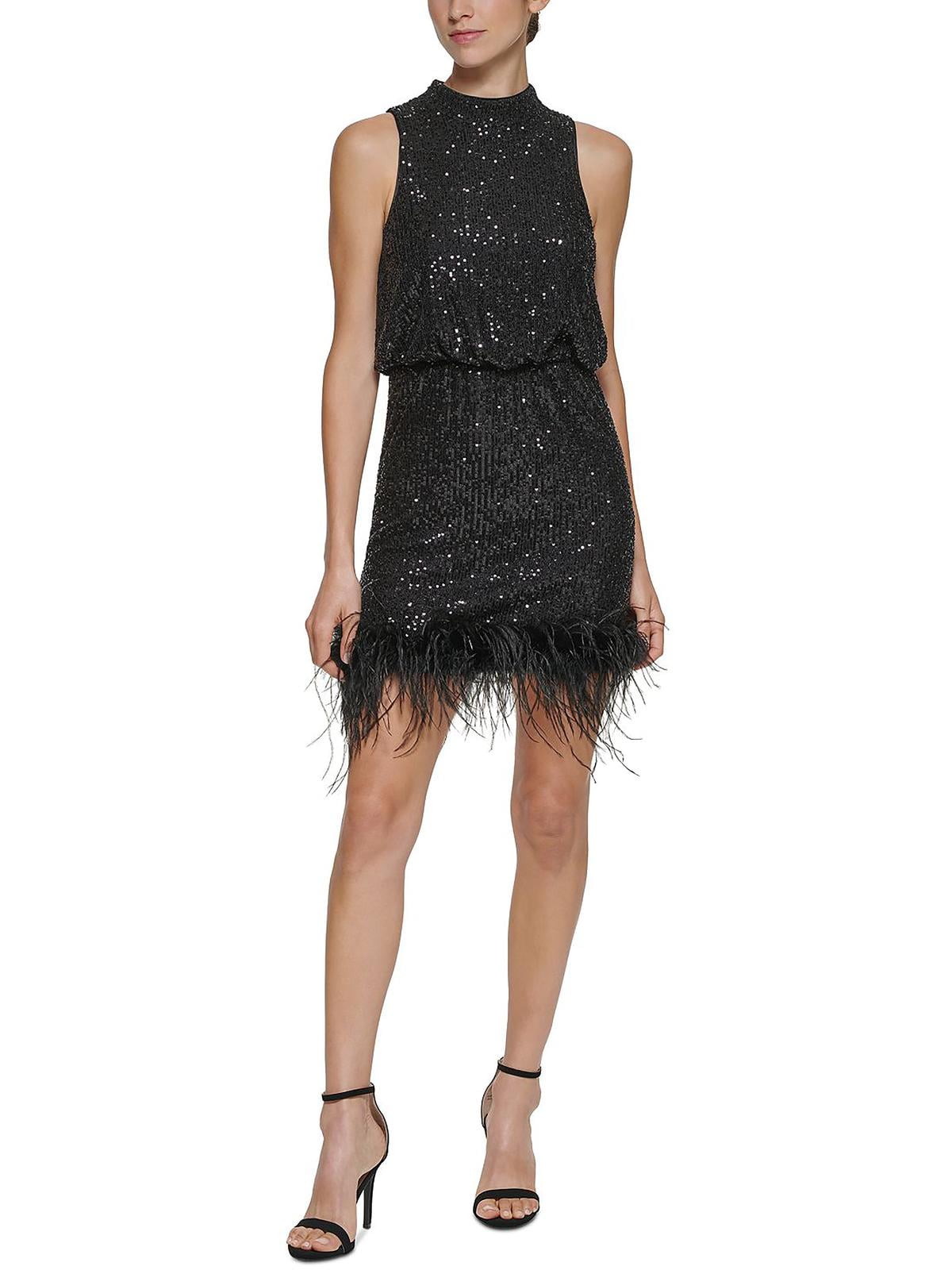 Eliza J Womens Petites Sequined Mini Cocktail and Party Dress - Walmart.com