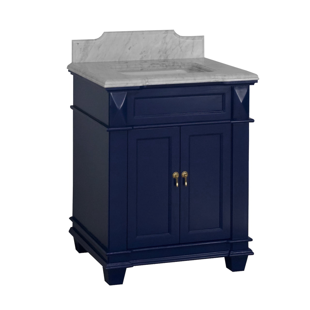 Elizabeth 30" Bathroom Vanity with Royal Blue Cabinet and Carrara ...