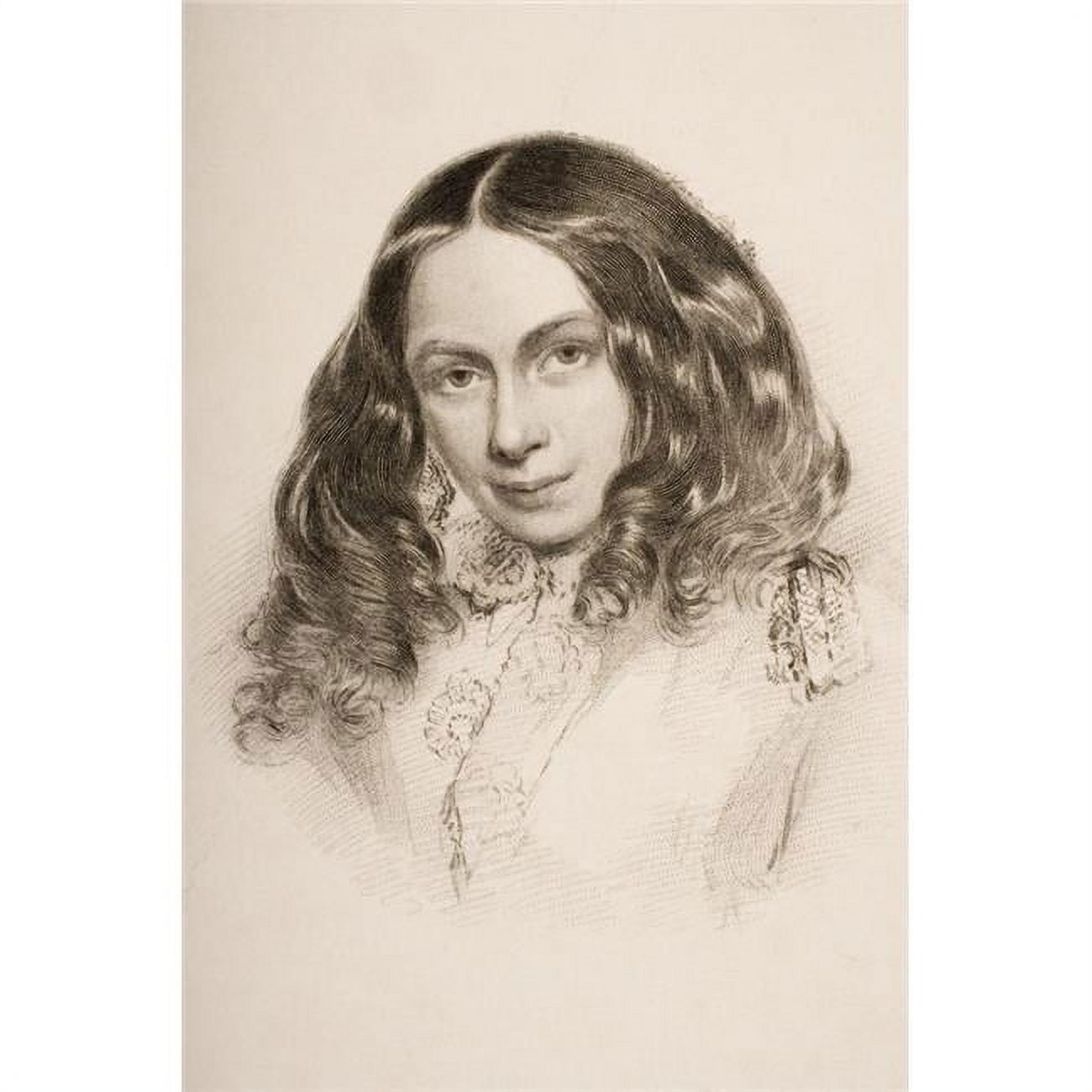 Elizabeth Barret Browning In March 1859 English Poet 1806 1861 Engraved ...