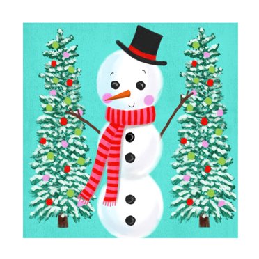Melinda Hipsher 'Red Truck With Snowman And Birds' Canvas Art - Walmart.com