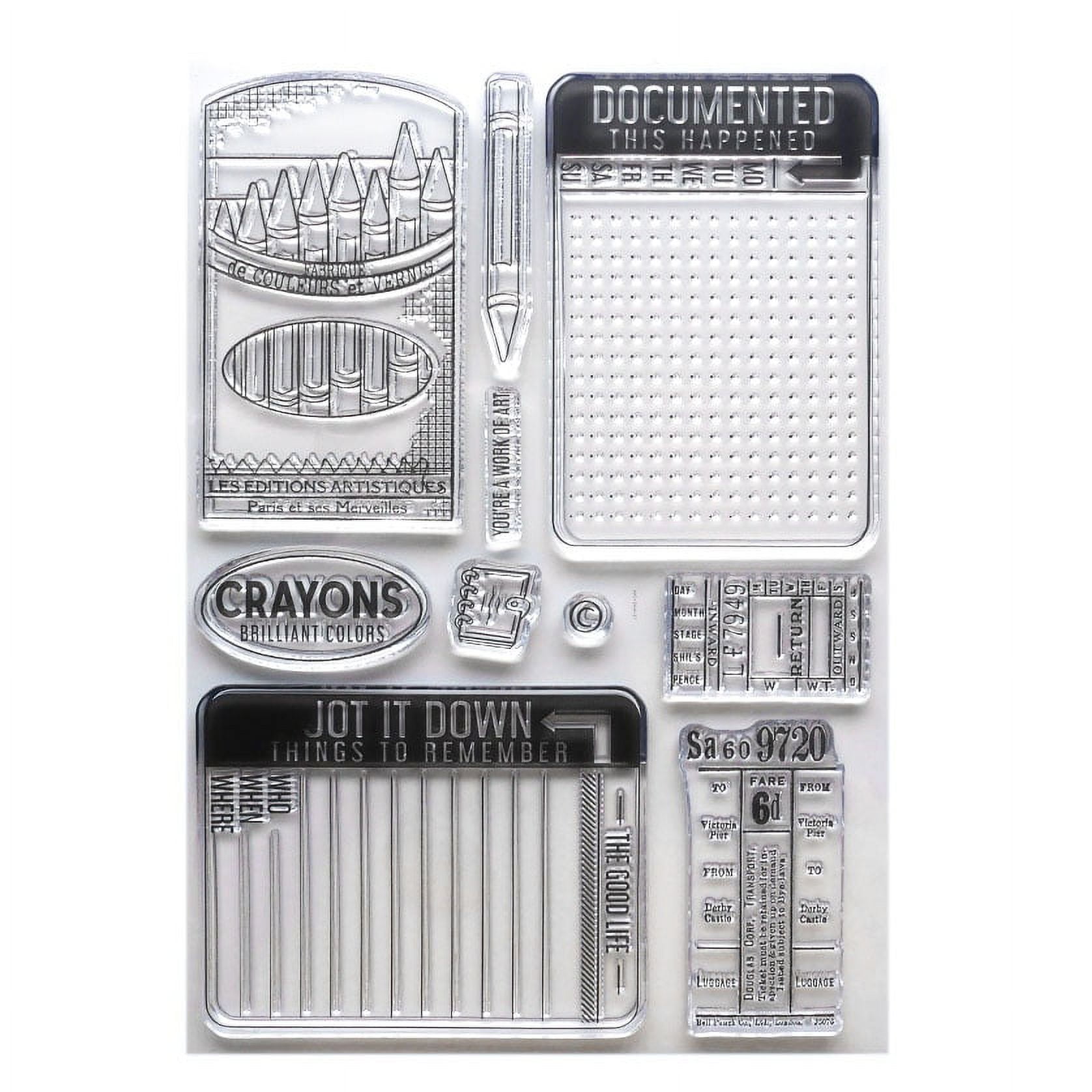 Elizabeth Craft Clear Stamps-Crayons W/ Journing Cards - Walmart.com